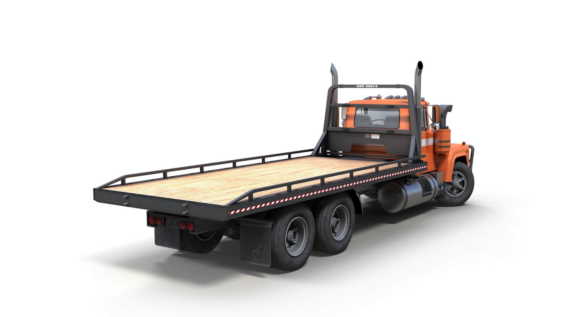 Industrial Flatbed Truck - 3D Model by Veaceslav Condraciuc