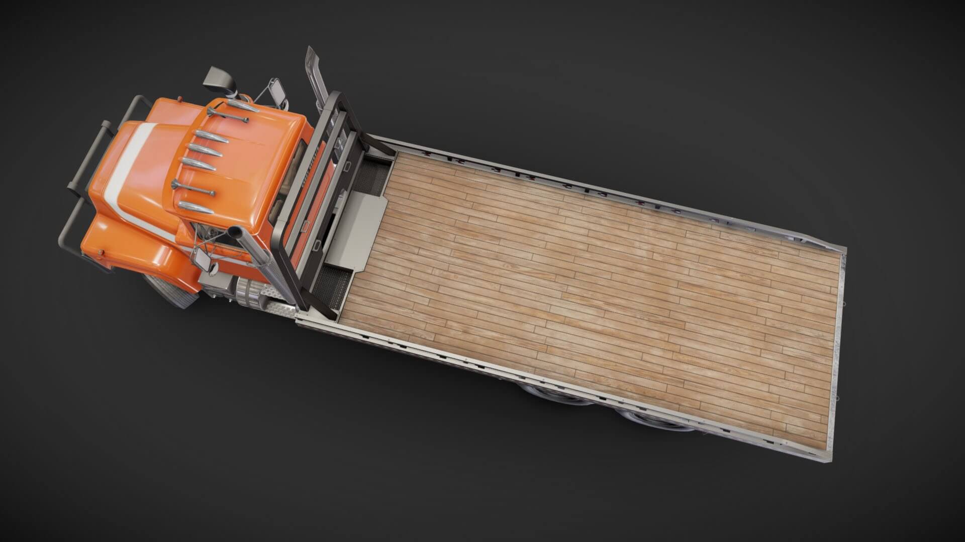 Industrial Flatbed Truck - 3D Model by Veaceslav Condraciuc