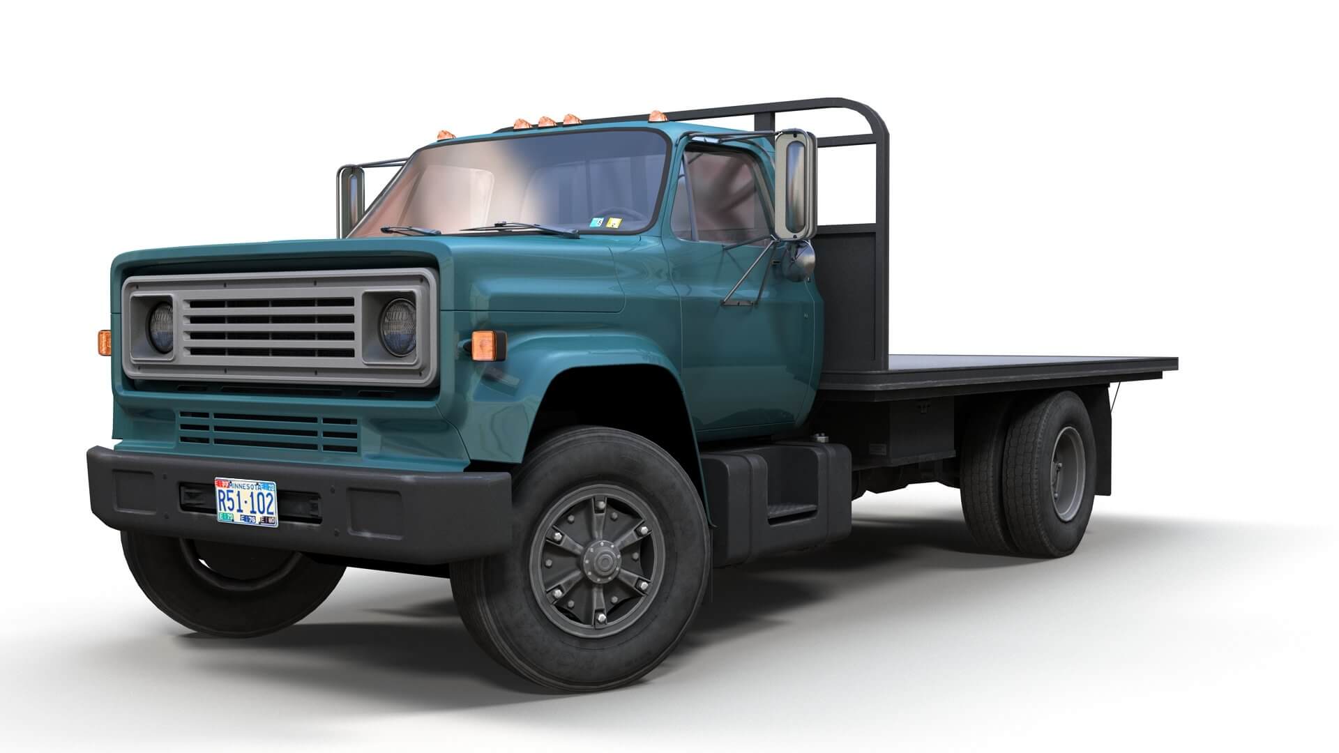 Industrial Flatbed Truck - 3D Model by Veaceslav Condraciuc