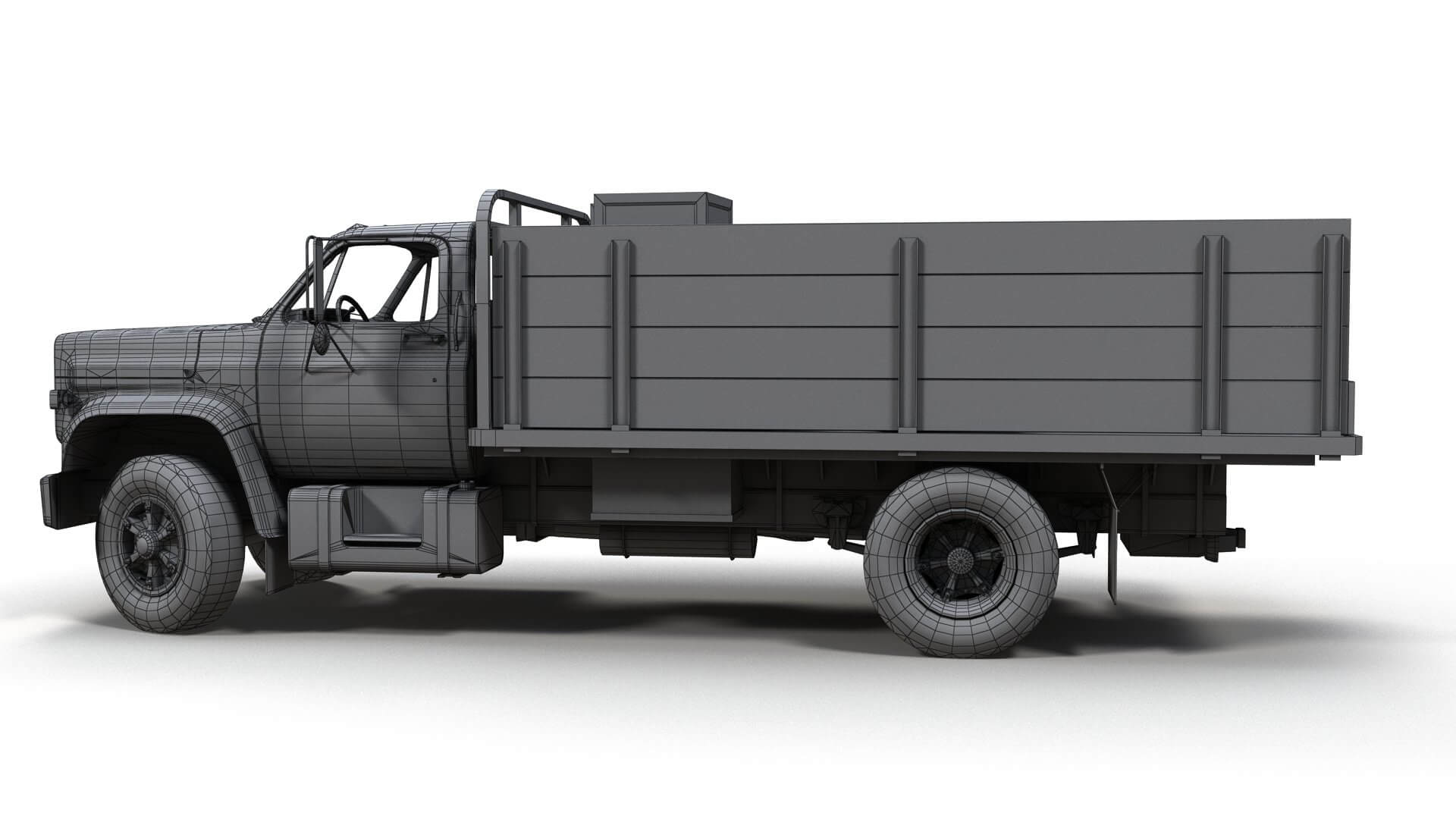 Industrial Flatbed Truck - 3D Model by Veaceslav Condraciuc