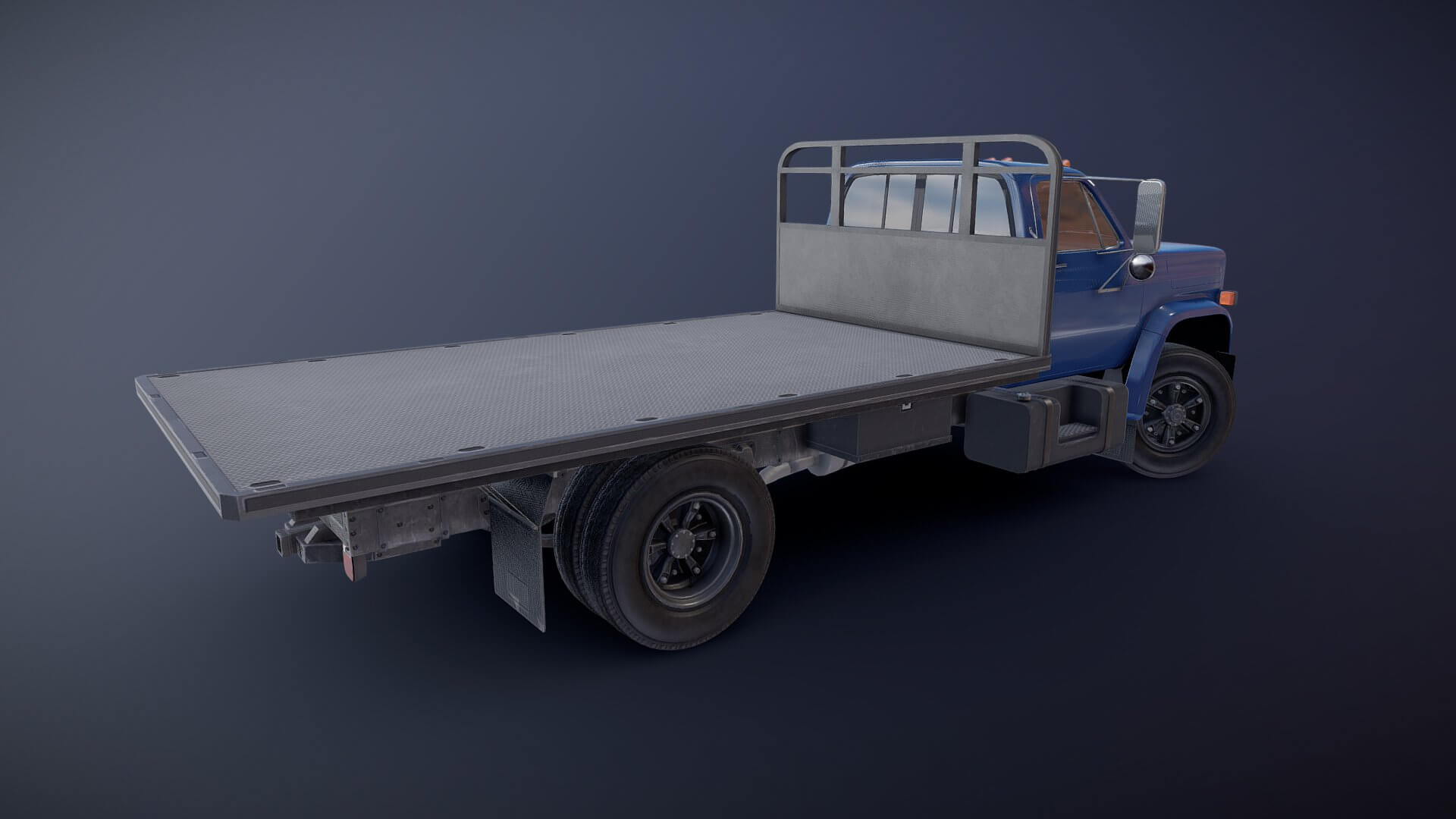 Industrial Flatbed Truck - 3D Model by Veaceslav Condraciuc