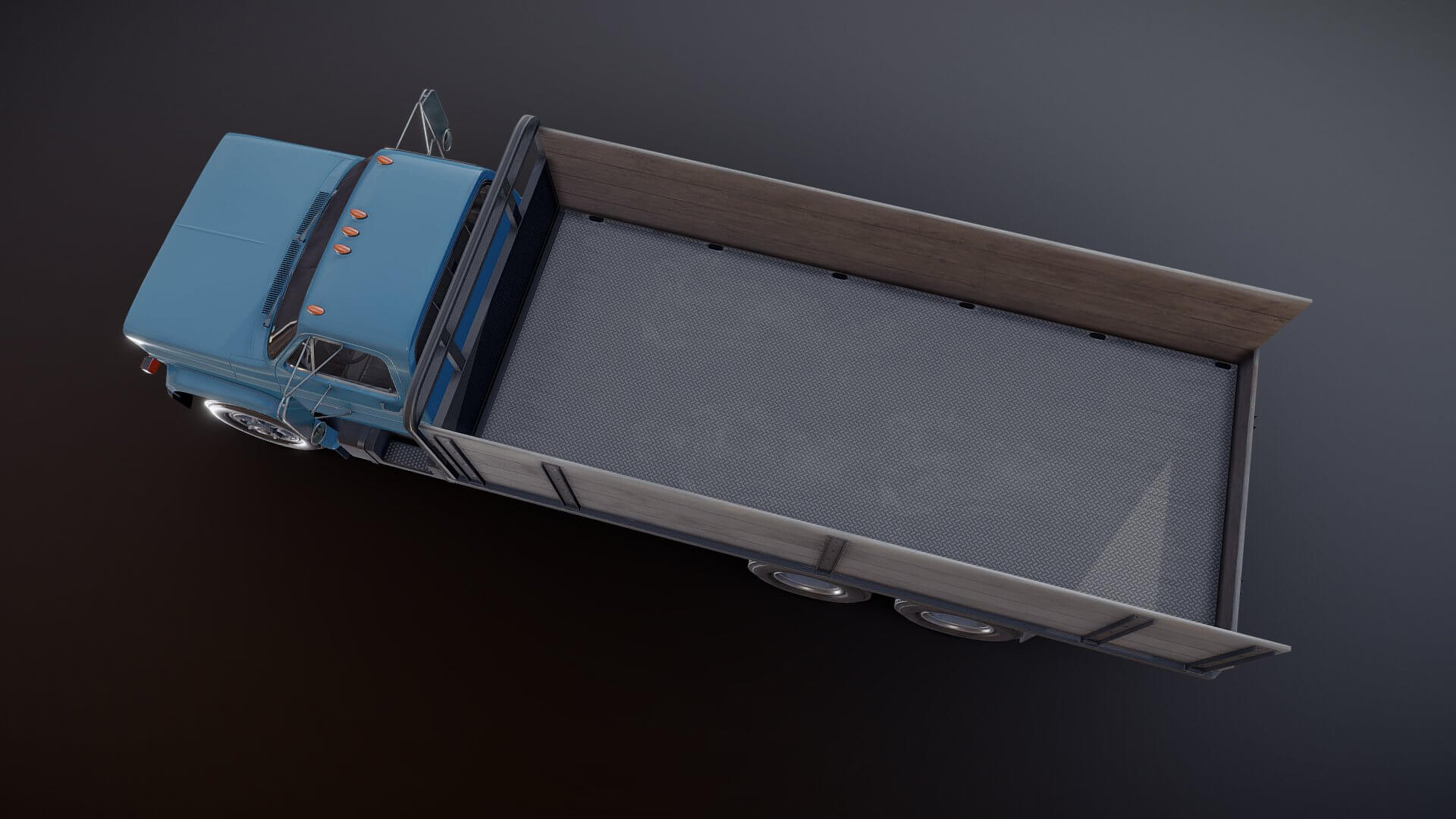 Industrial Flatbed Truck - 3D Model by Veaceslav Condraciuc