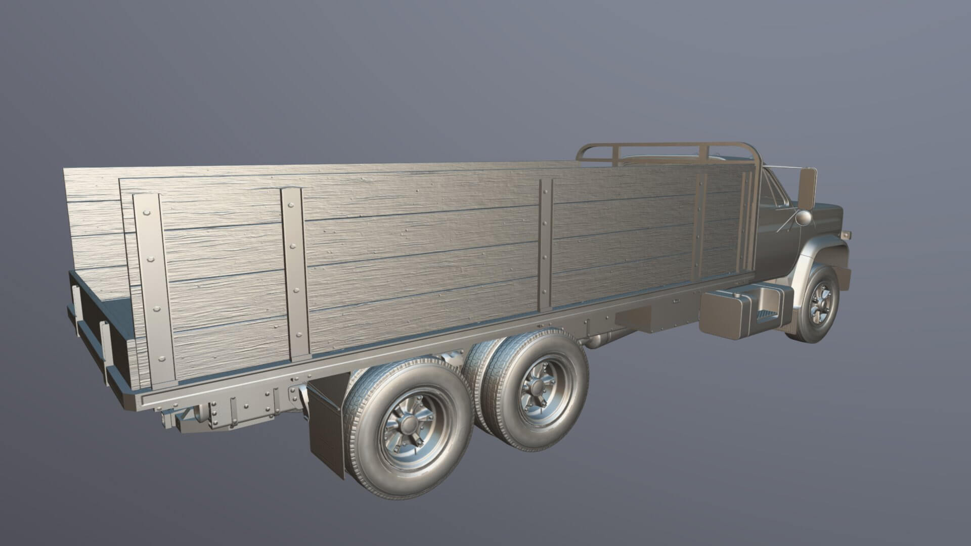 Industrial Flatbed Truck - 3D Model by Veaceslav Condraciuc