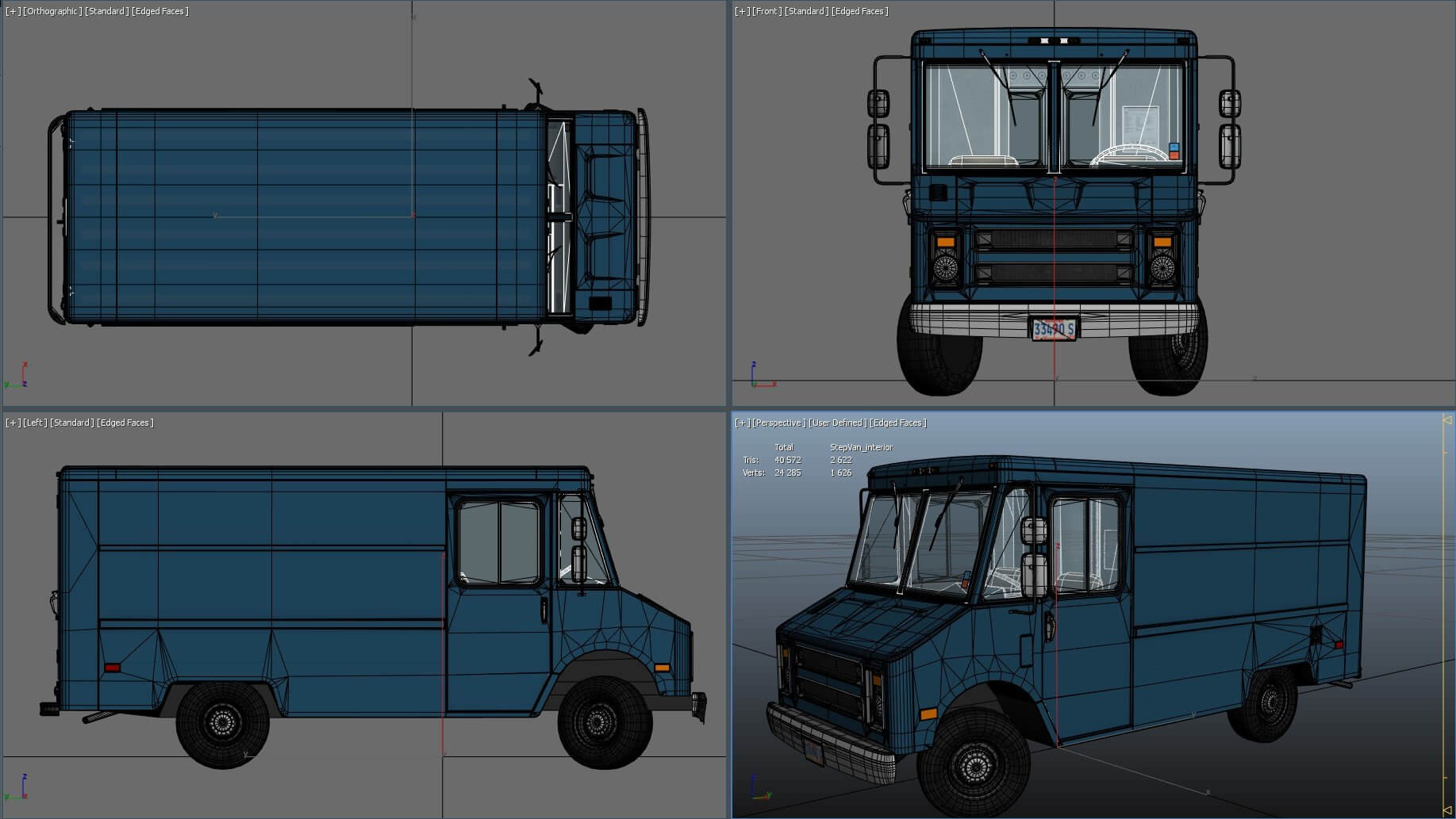 Industrial Step Van - 3D Model by Veaceslav Condraciuc