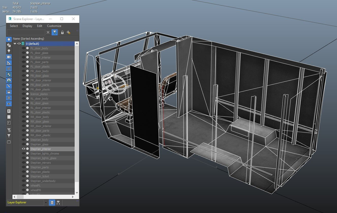 Industrial Step Van - 3D Model by Veaceslav Condraciuc