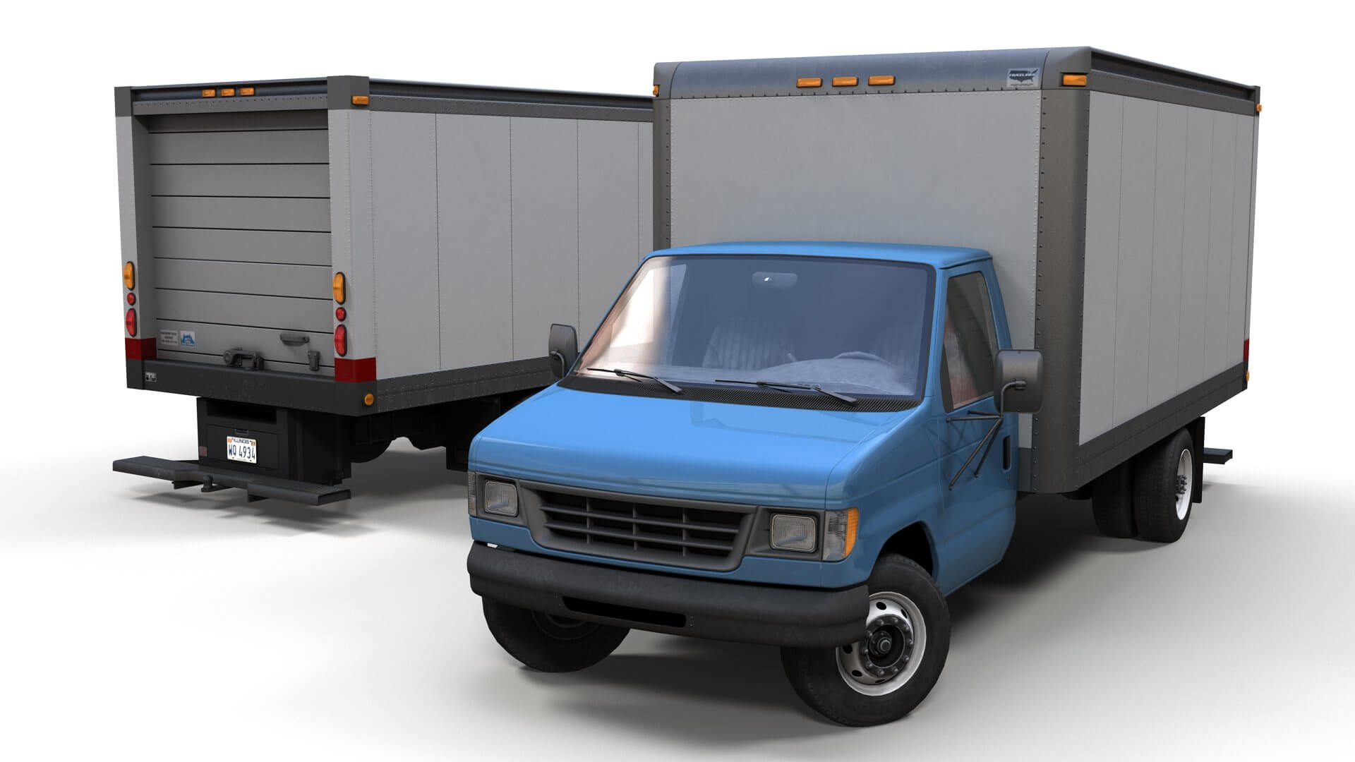 Industrial Van Box Truck - 3D Model by Veaceslav Condraciuc