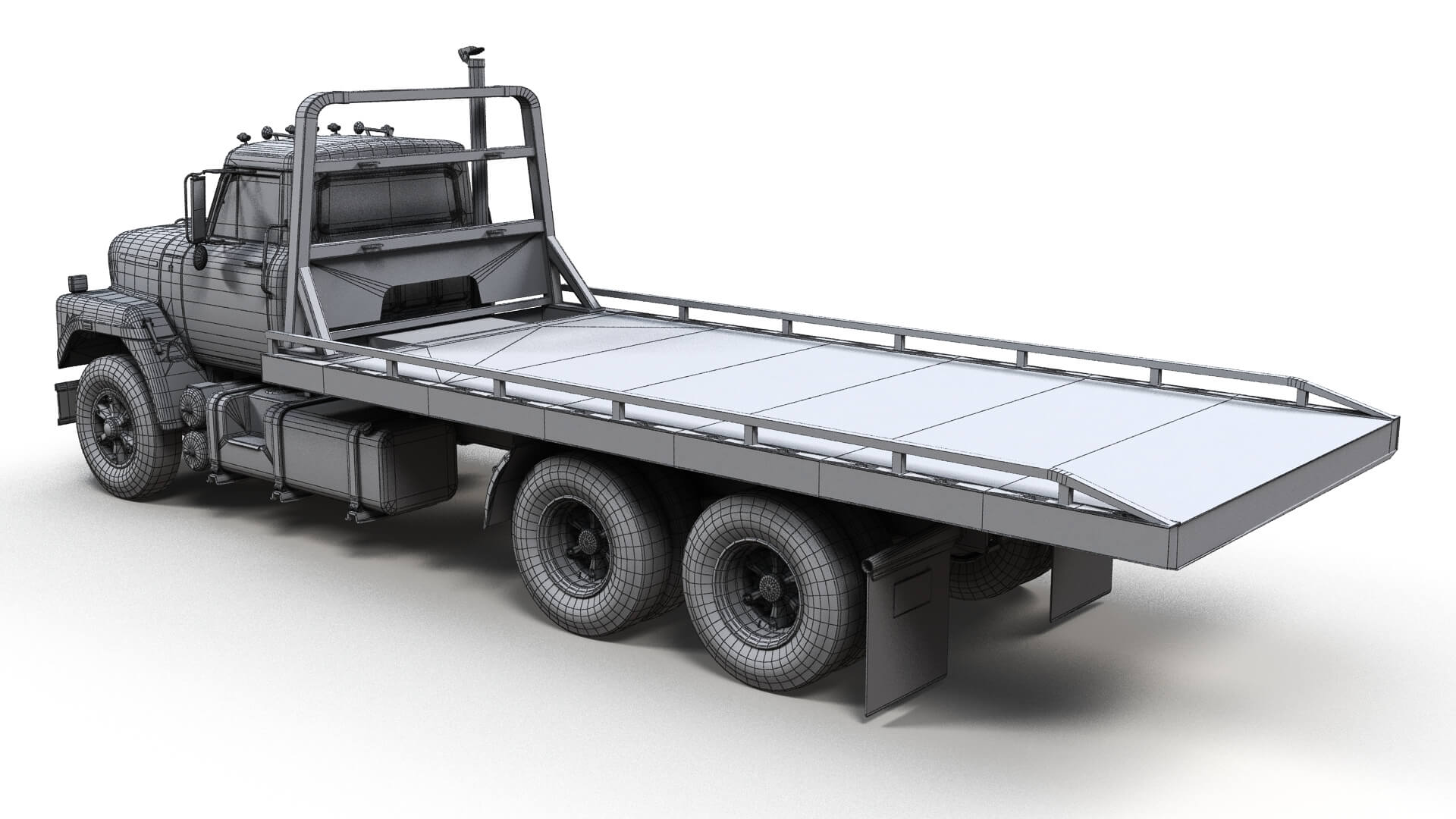 International Fleetstar Flatbed Truck - 3D Model by Veaceslav Condraciuc