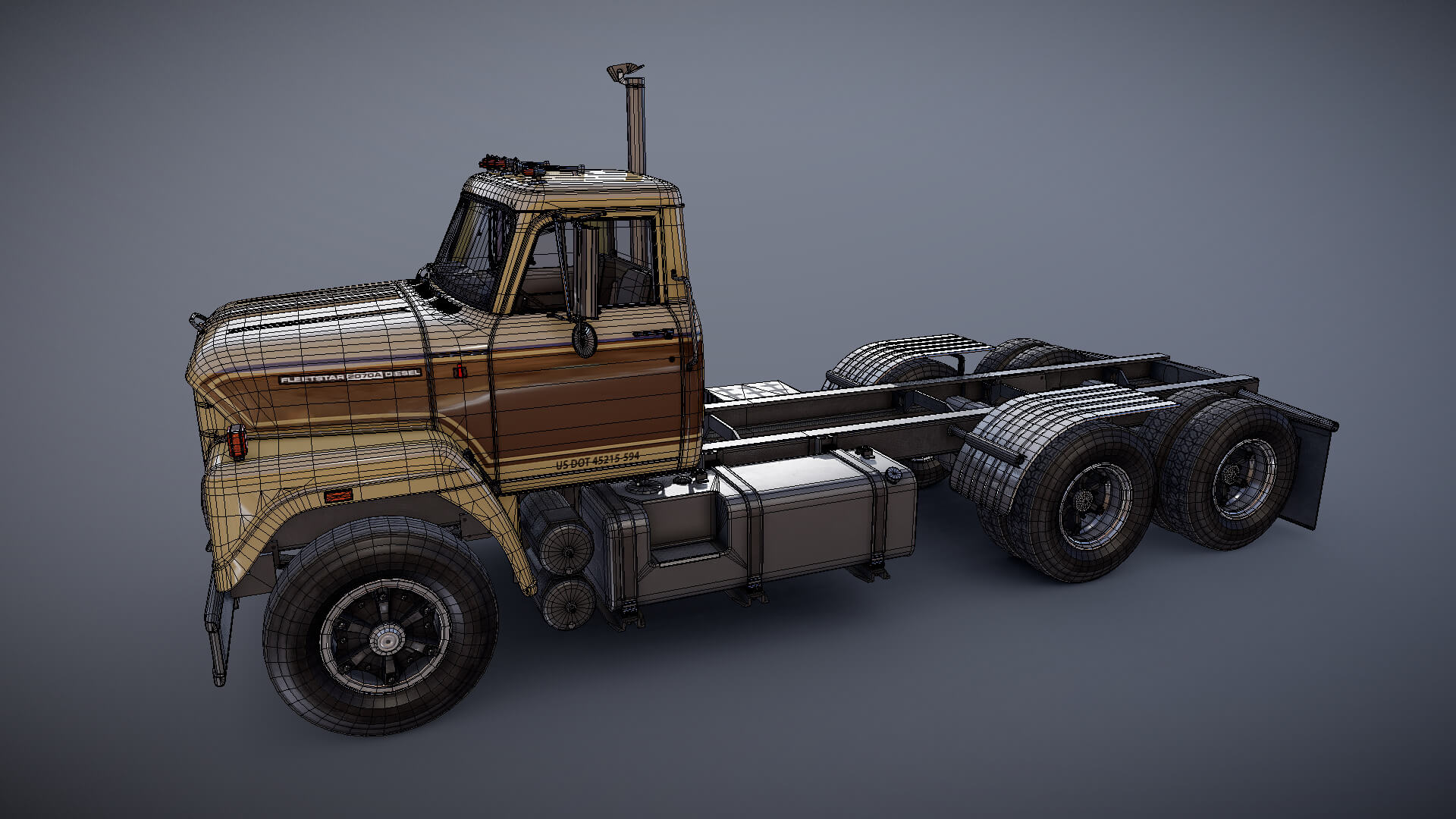 International Fleetstar Frame Truck - 3D Model by Veaceslav Condraciuc