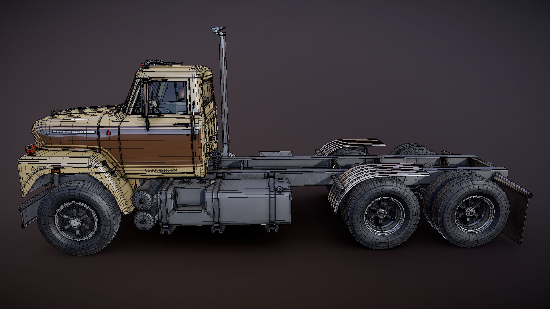 International Fleetstar Frame Truck - 3D Model by Veaceslav Condraciuc