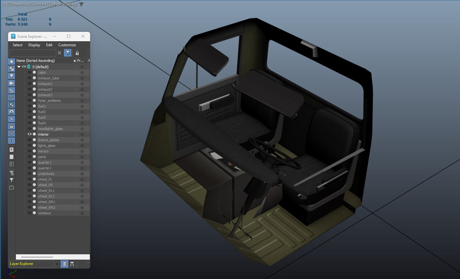 International Fleetstar Frame Truck - 3D Model by Veaceslav Condraciuc