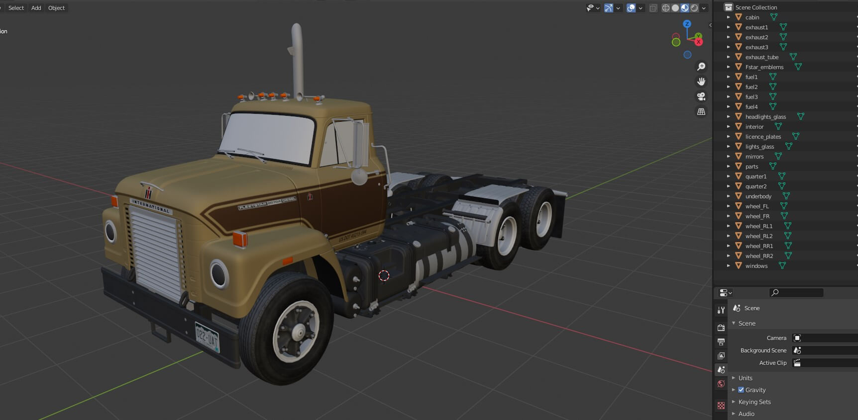 International Fleetstar Frame Truck - 3D Model by Veaceslav Condraciuc