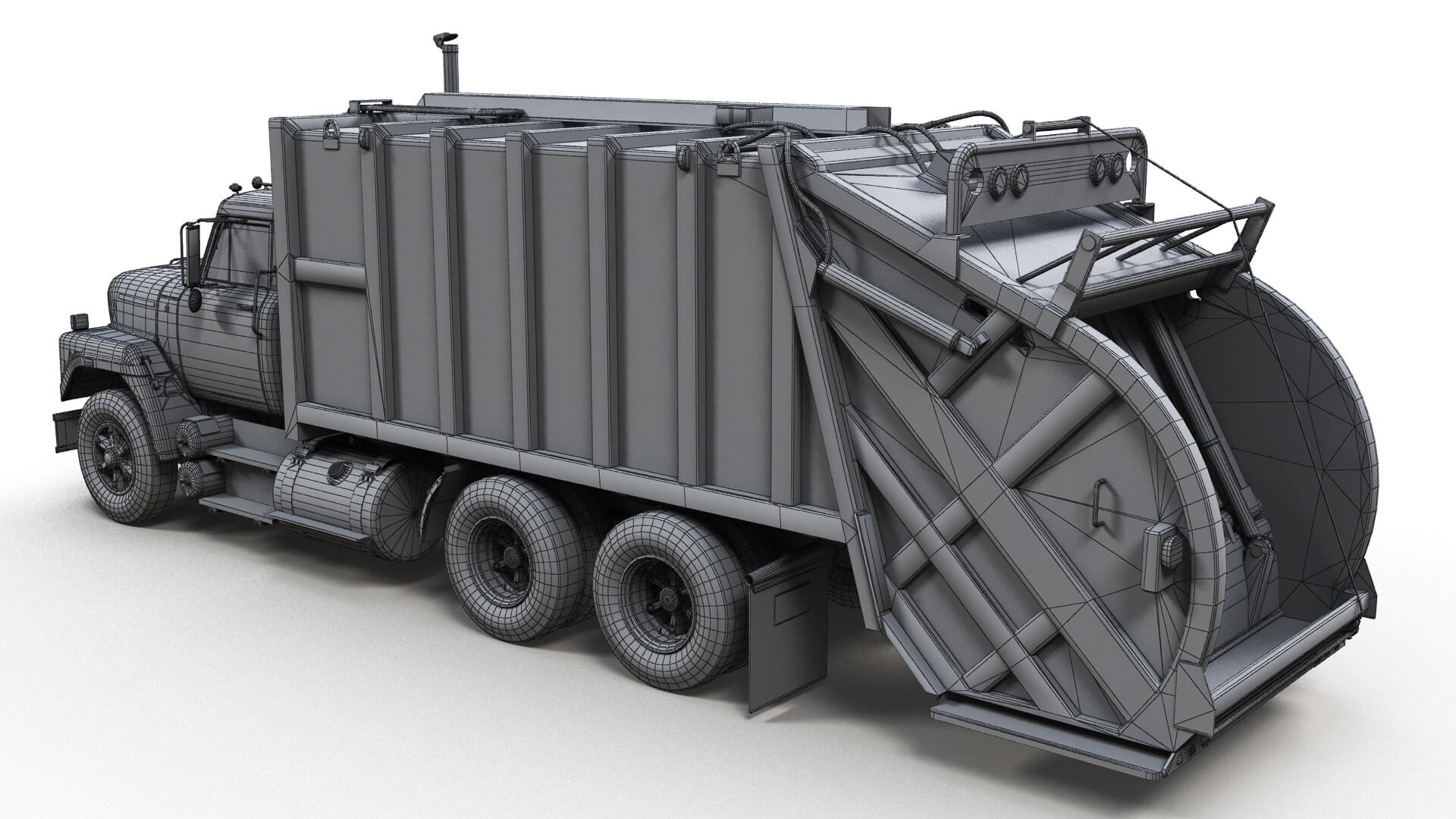 International Fleetstar Garbage Truck - 3D Model by Veaceslav Condraciuc