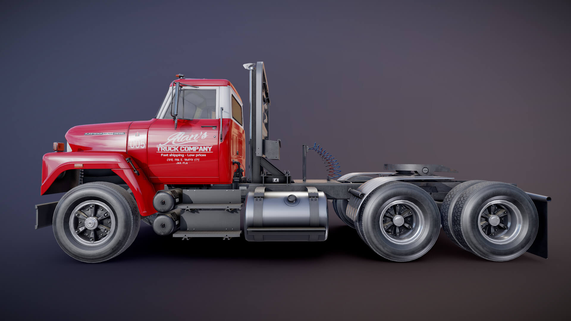International Fleetstar Semitruck - 3D Model by Veaceslav Condraciuc