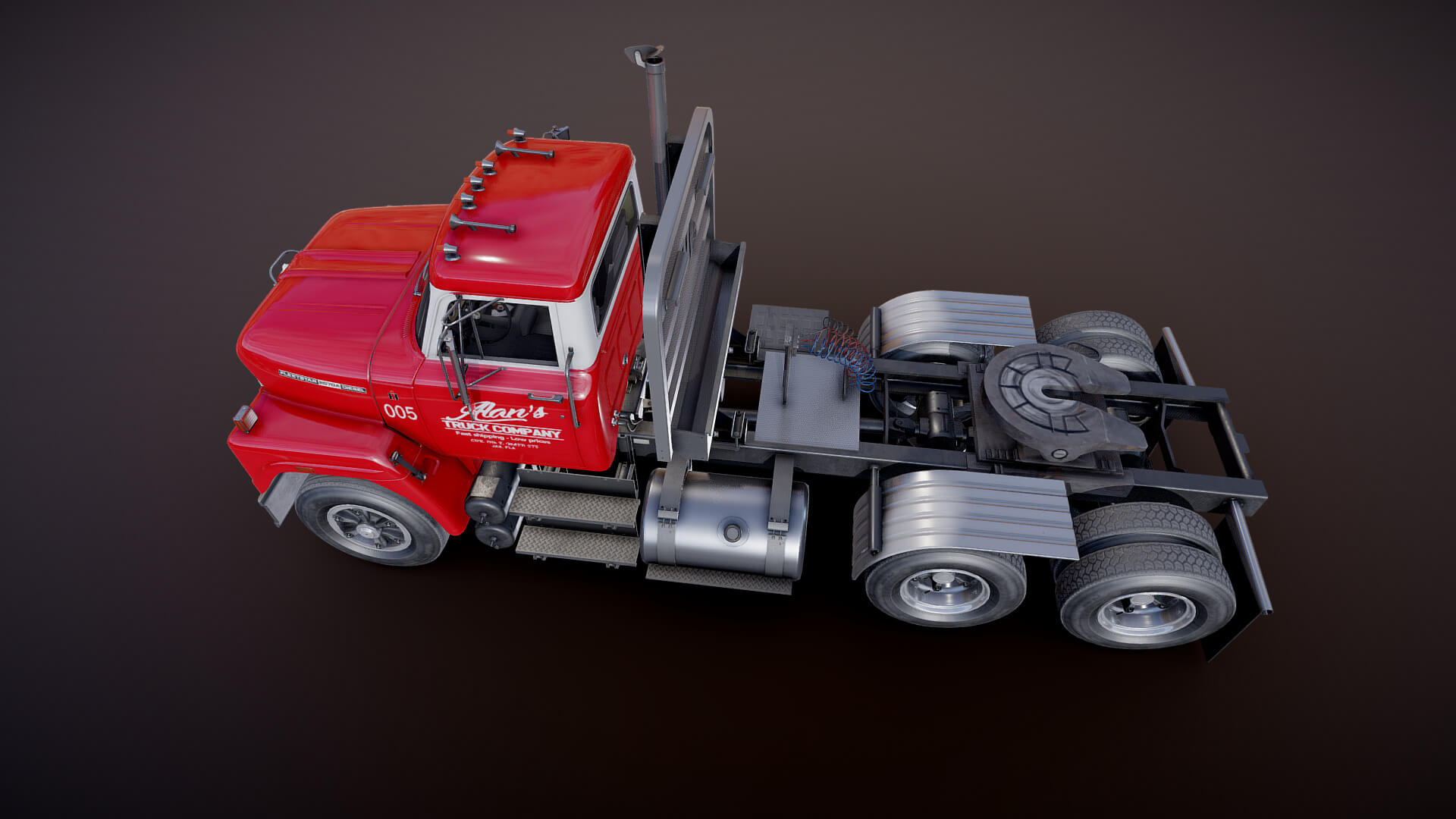 International Fleetstar Semitruck - 3D Model by Veaceslav Condraciuc