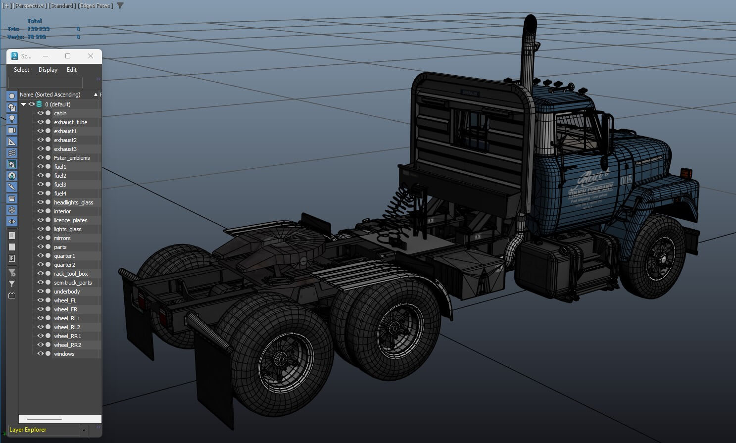 International Fleetstar Semitruck - 3D Model by Veaceslav Condraciuc