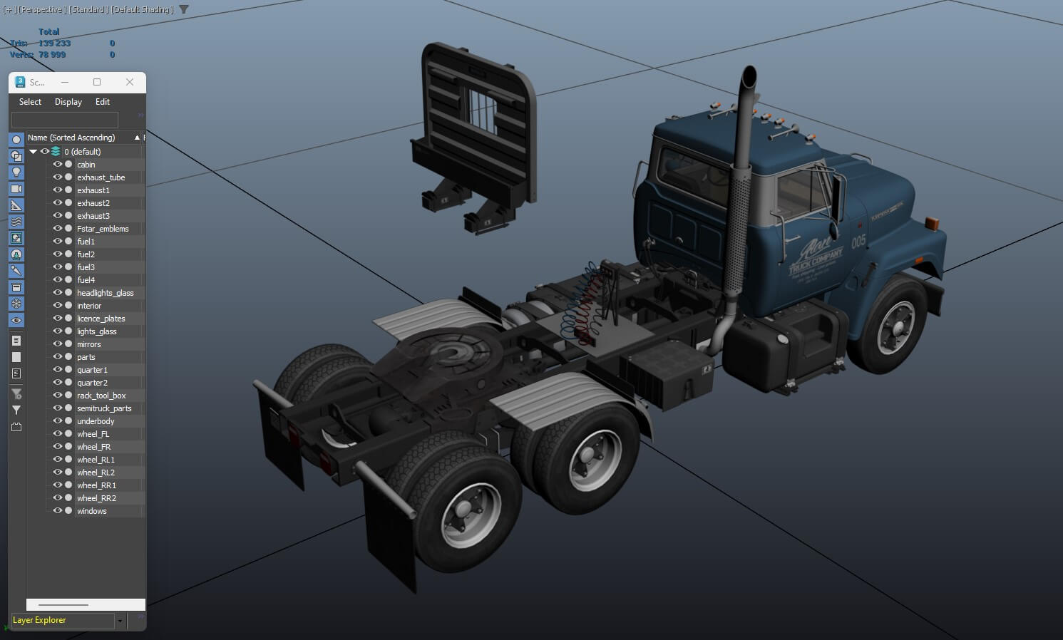 International Fleetstar Semitruck - 3D Model by Veaceslav Condraciuc