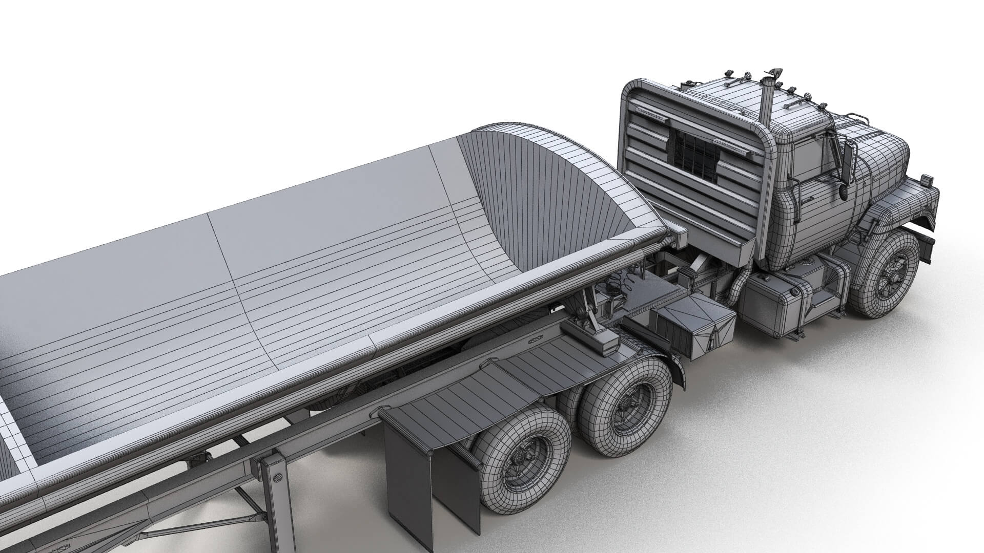 International Fleetstar Side Dump Trailer - 3D Model by Veaceslav ...