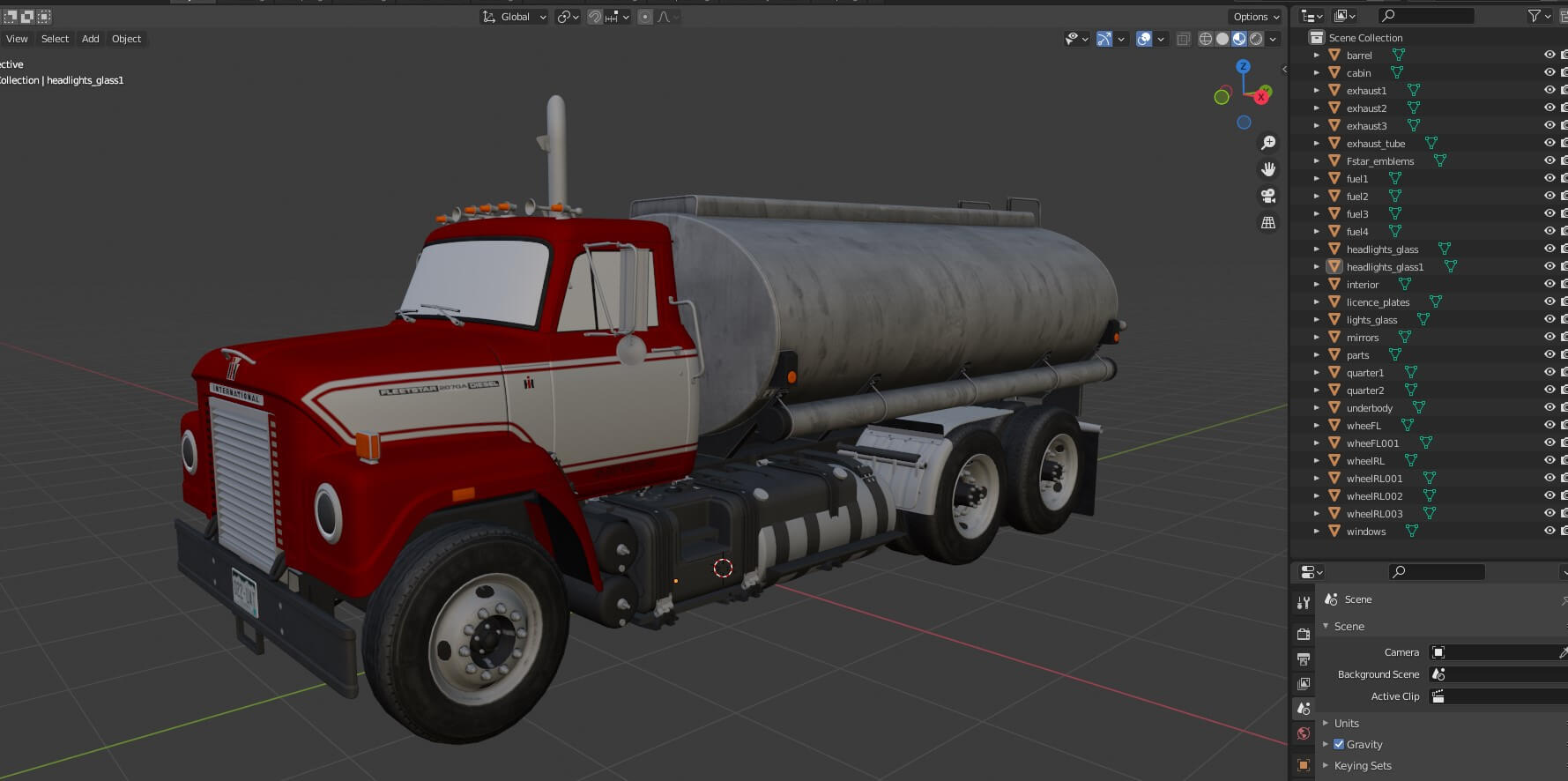 International Fleetstar Tanker - 3D Model by Veaceslav Condraciuc