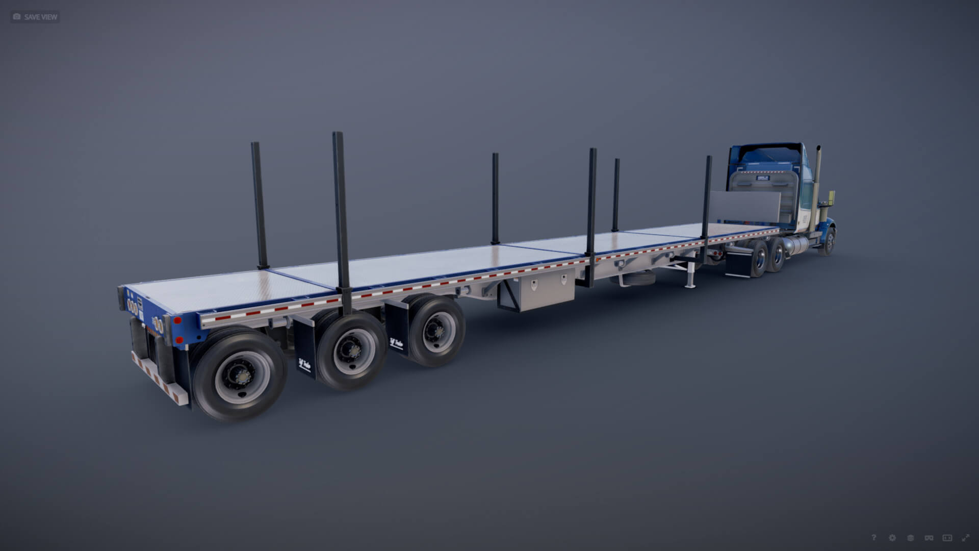 International Lonestar Flatbed Trailer - 3D Model by Veaceslav Condraciuc