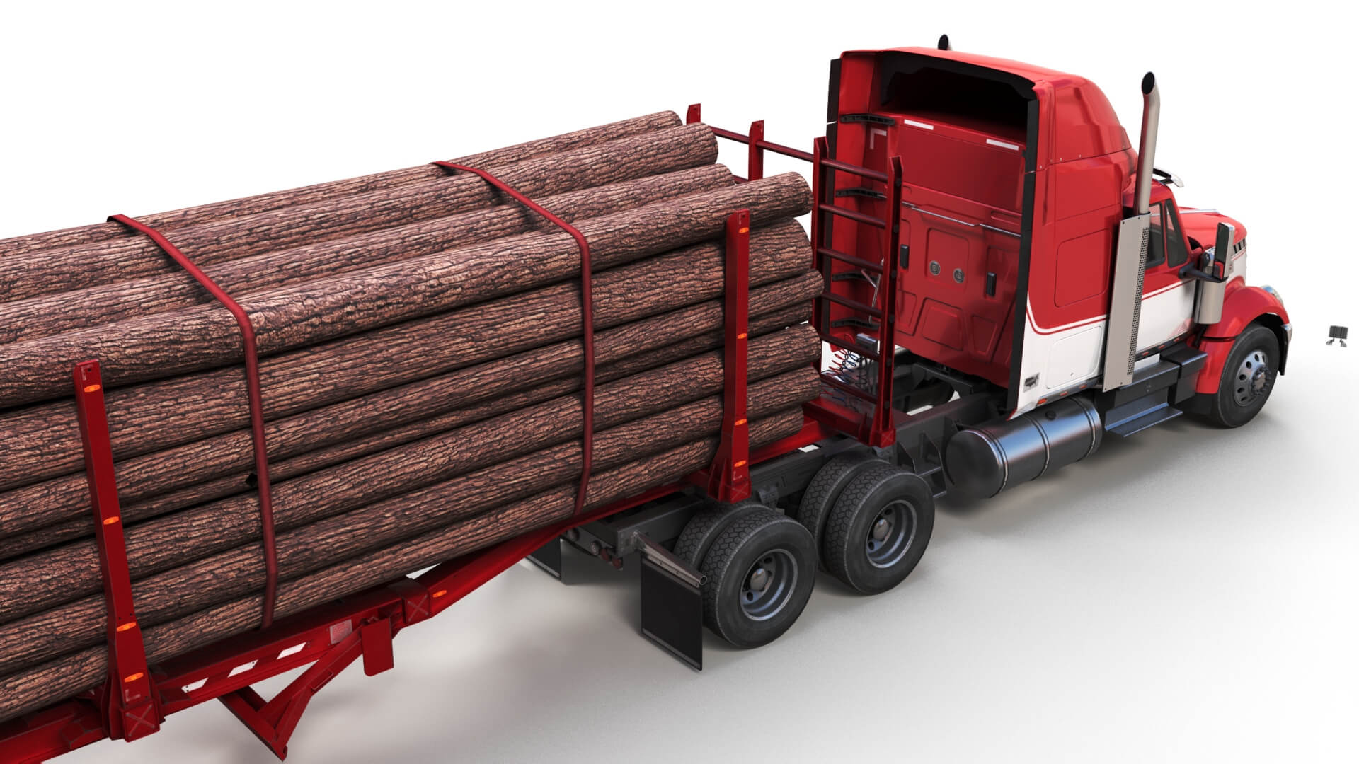 International Lonestar Logger Semitruck - 3D Model by Veaceslav Condraciuc