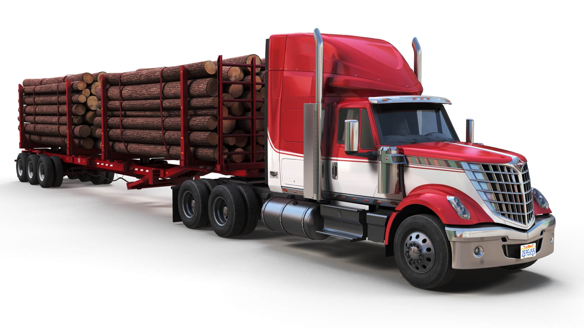 International Lonestar Logger Semitruck - 3D Model by Veaceslav Condraciuc