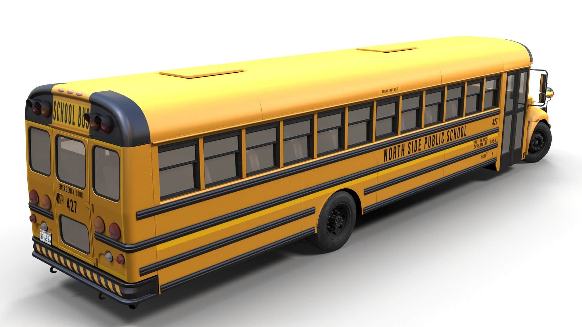 International School Bus - 3D Model by Veaceslav Condraciuc