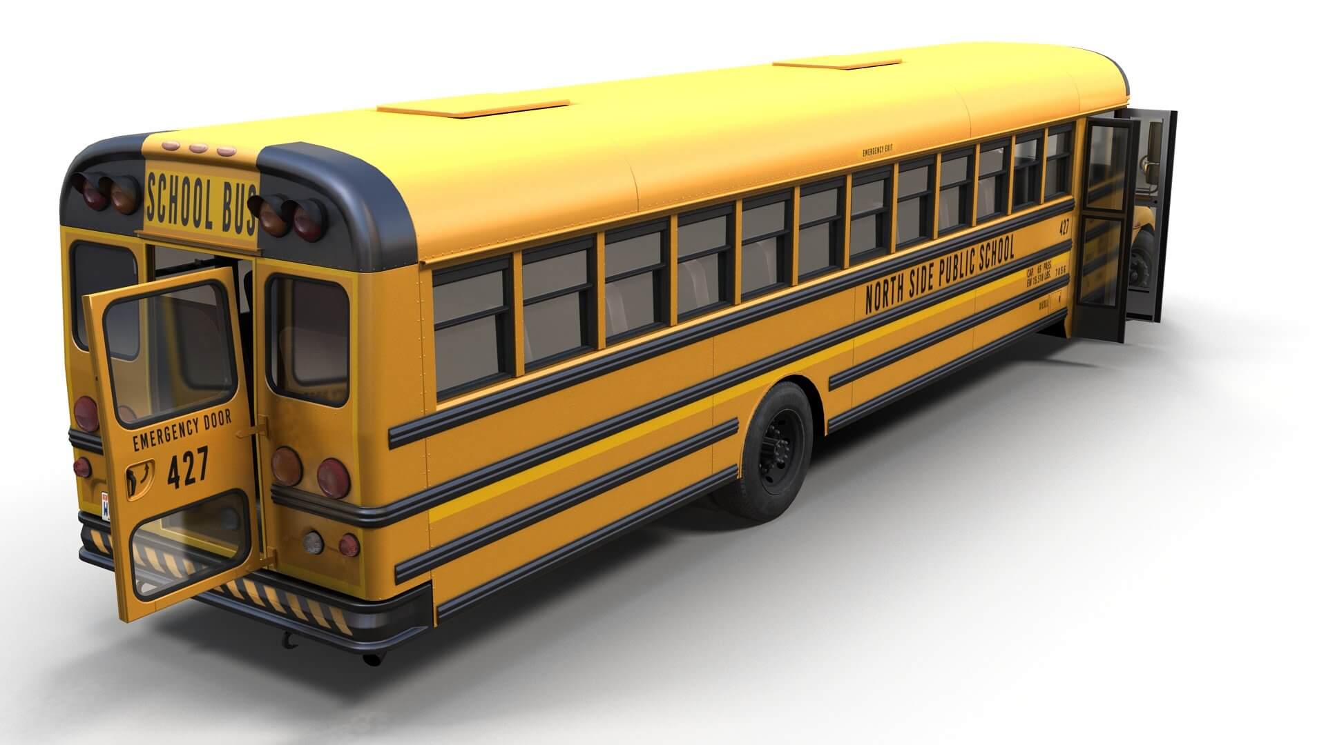 International School Bus - 3D Model by Veaceslav Condraciuc