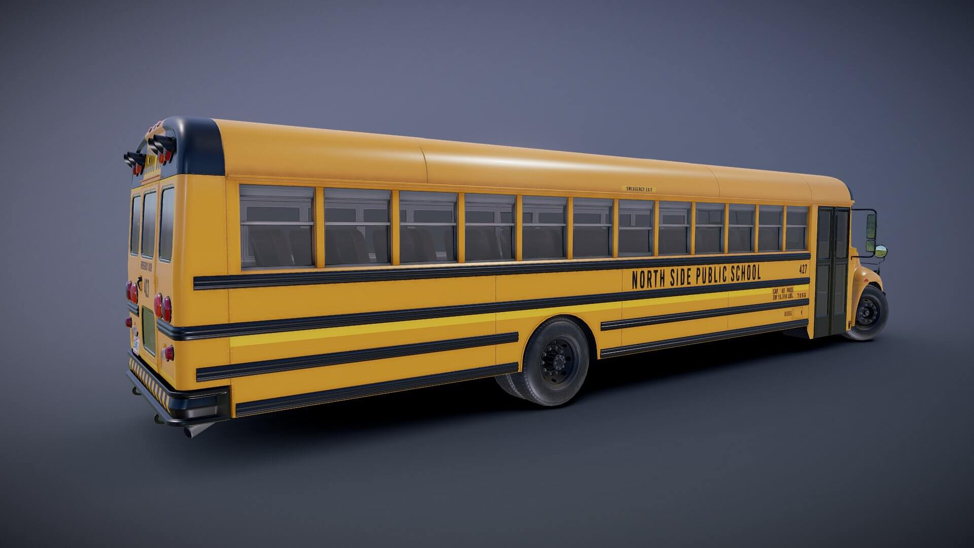 International School Bus - 3D Model by Veaceslav Condraciuc