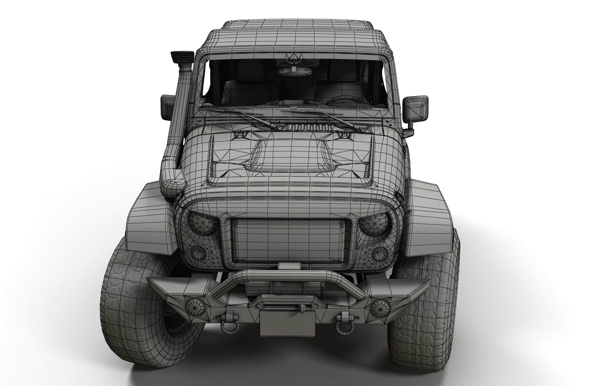 Jeep Wrangler 2012 Custom Offroad - 3D Model by Veaceslav Condraciuc