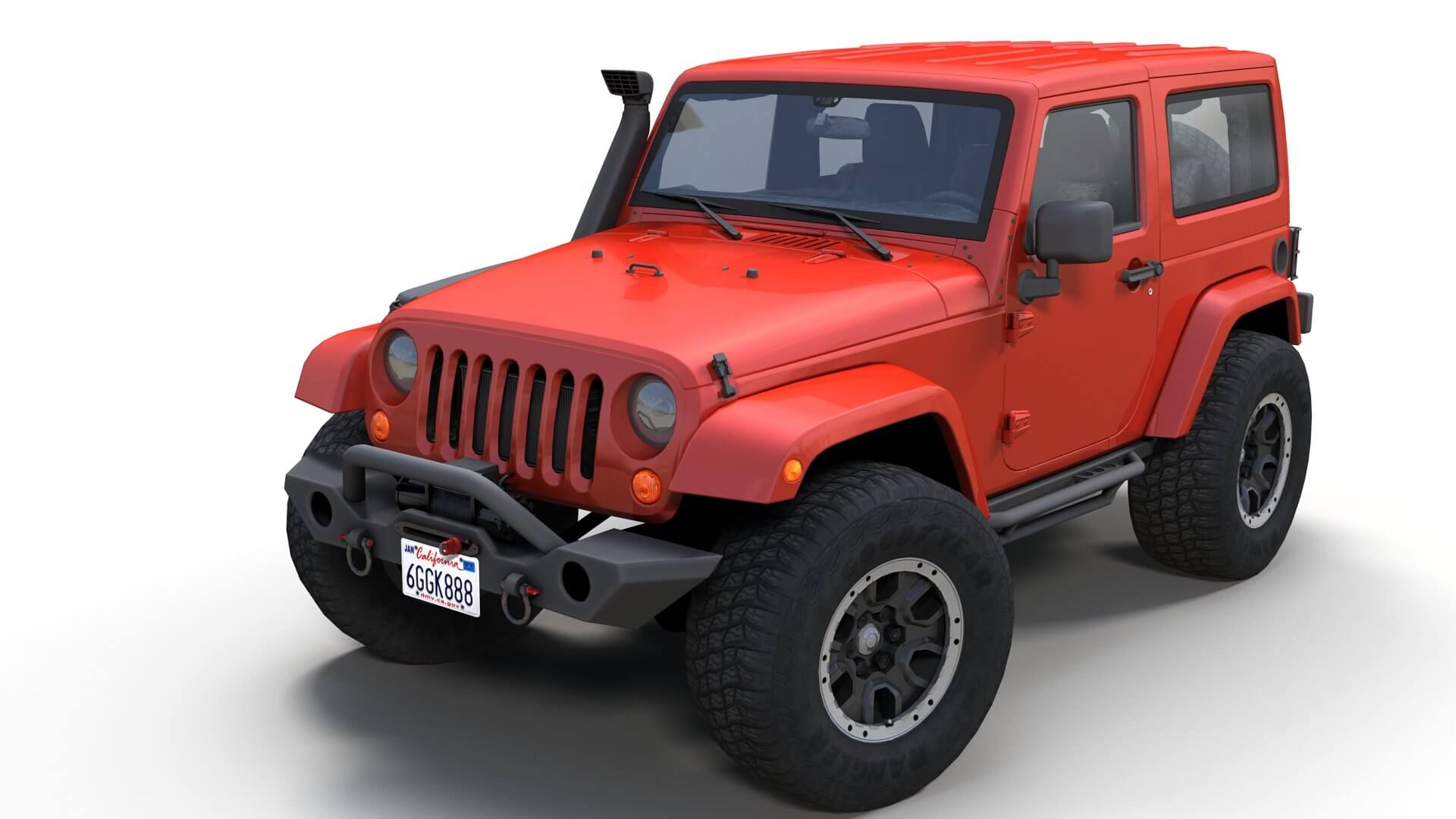 Custom Red Jeep Wrangler