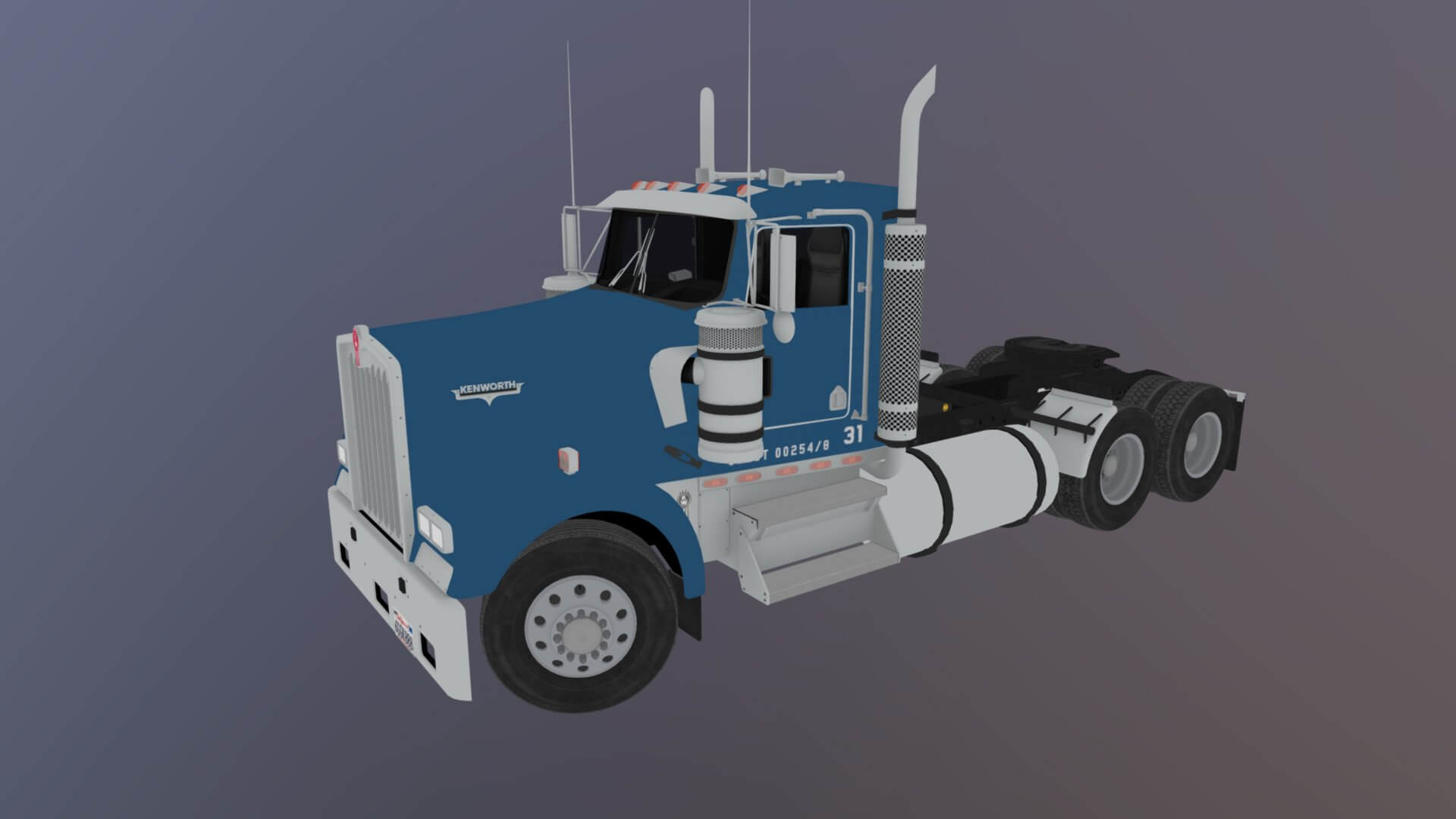 Kenworth Daycab Truck - 3D Model by Veaceslav Condraciuc
