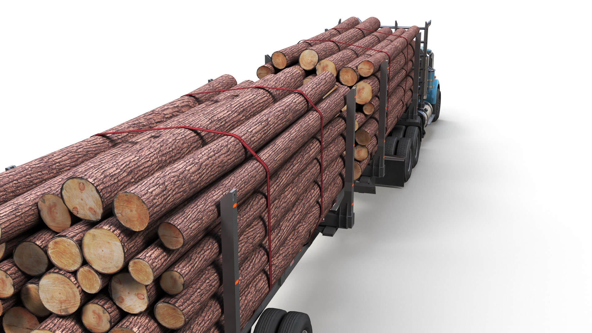 Kenworth Super Train Log Truck - 3D Model by Veaceslav Condraciuc