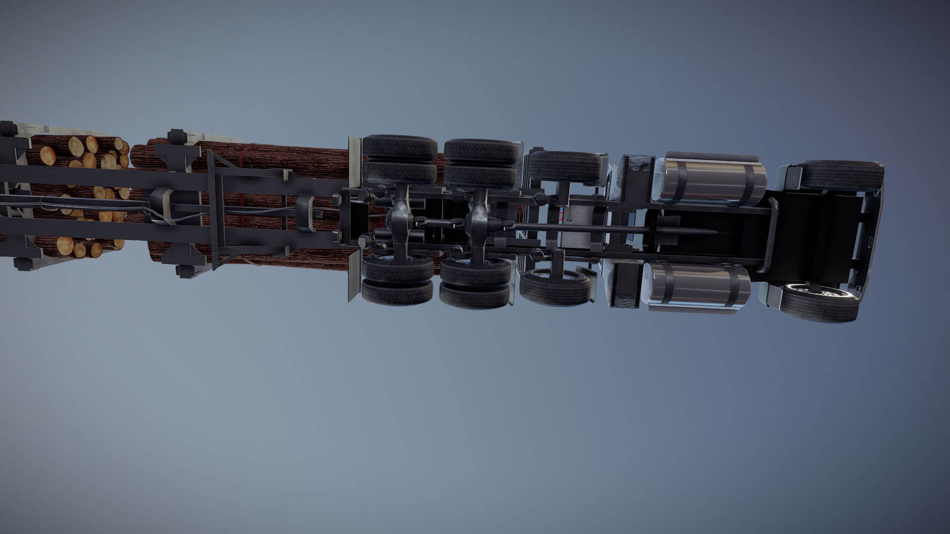 Kenworth Super Train Log Truck - 3D Model by Veaceslav Condraciuc