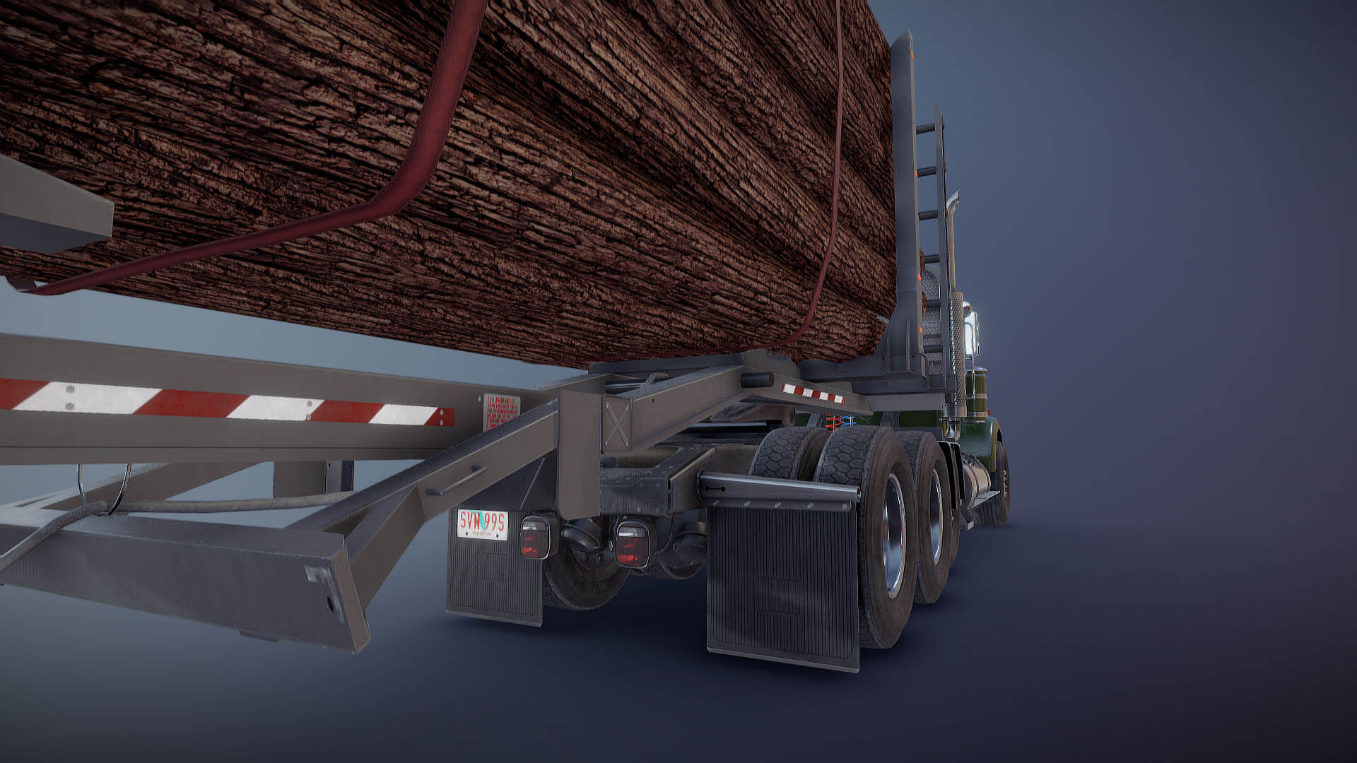Kenworth Super Train Log Truck - 3D Model by Veaceslav Condraciuc