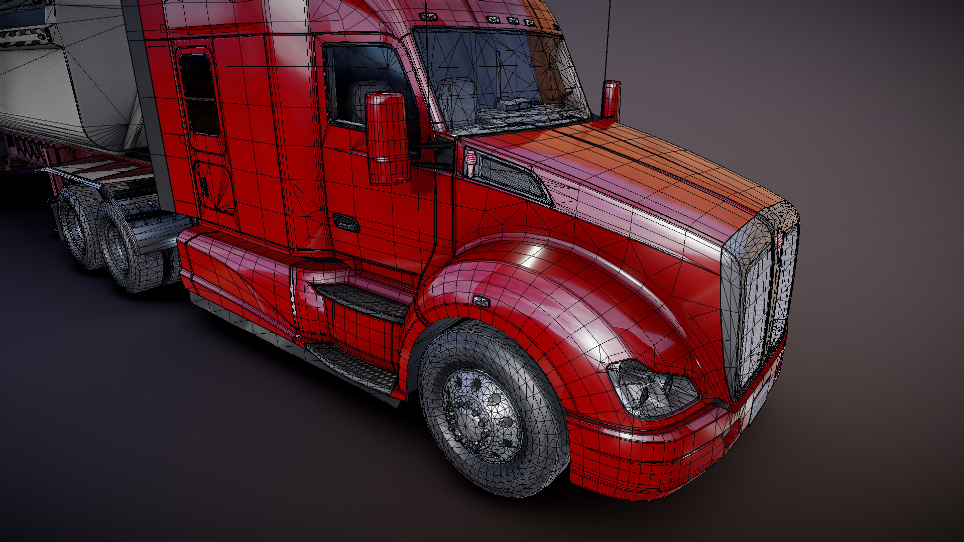Kenworth T680 Dumptrailer - 3D Model by Veaceslav Condraciuc