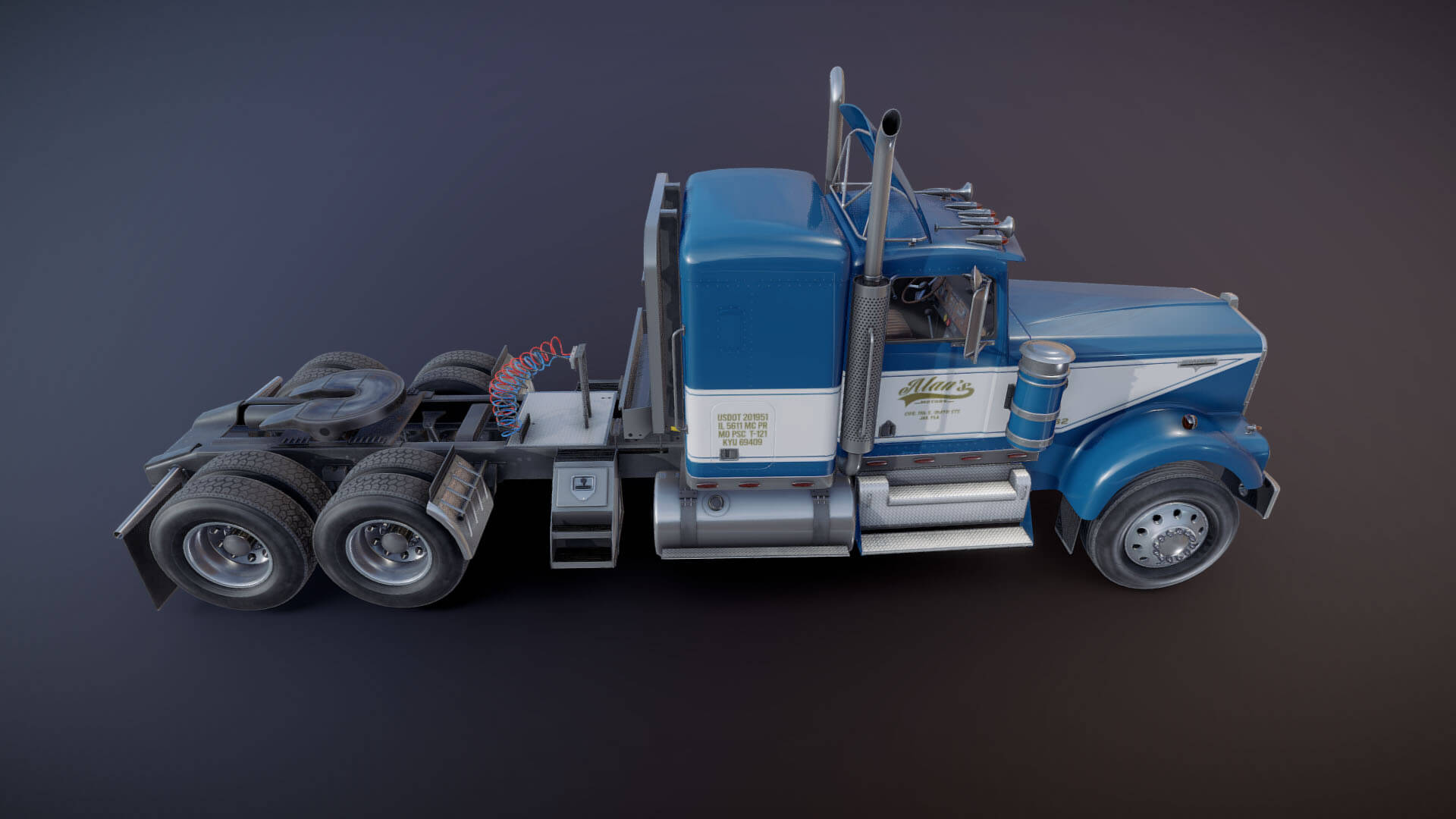 Kenworth W900 Custom - 3D Model by Veaceslav Condraciuc