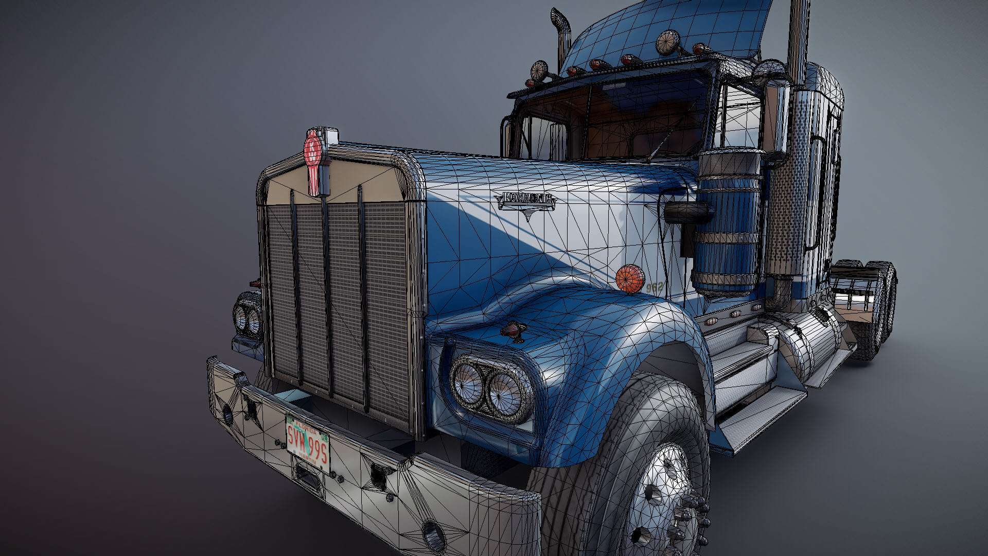 Kenworth W900 Custom - 3D Model by Veaceslav Condraciuc