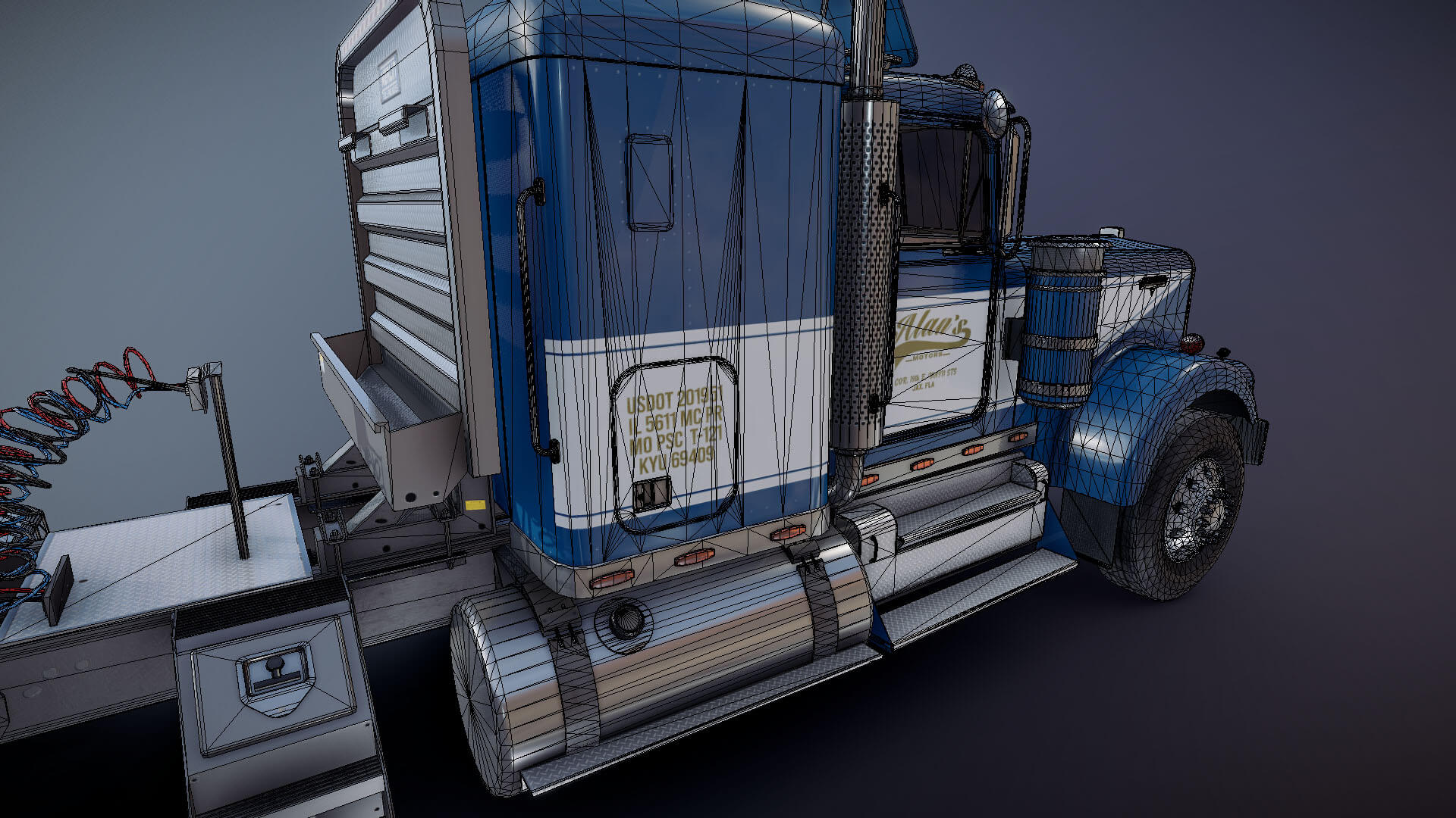 Kenworth W900 Custom - 3D Model by Veaceslav Condraciuc