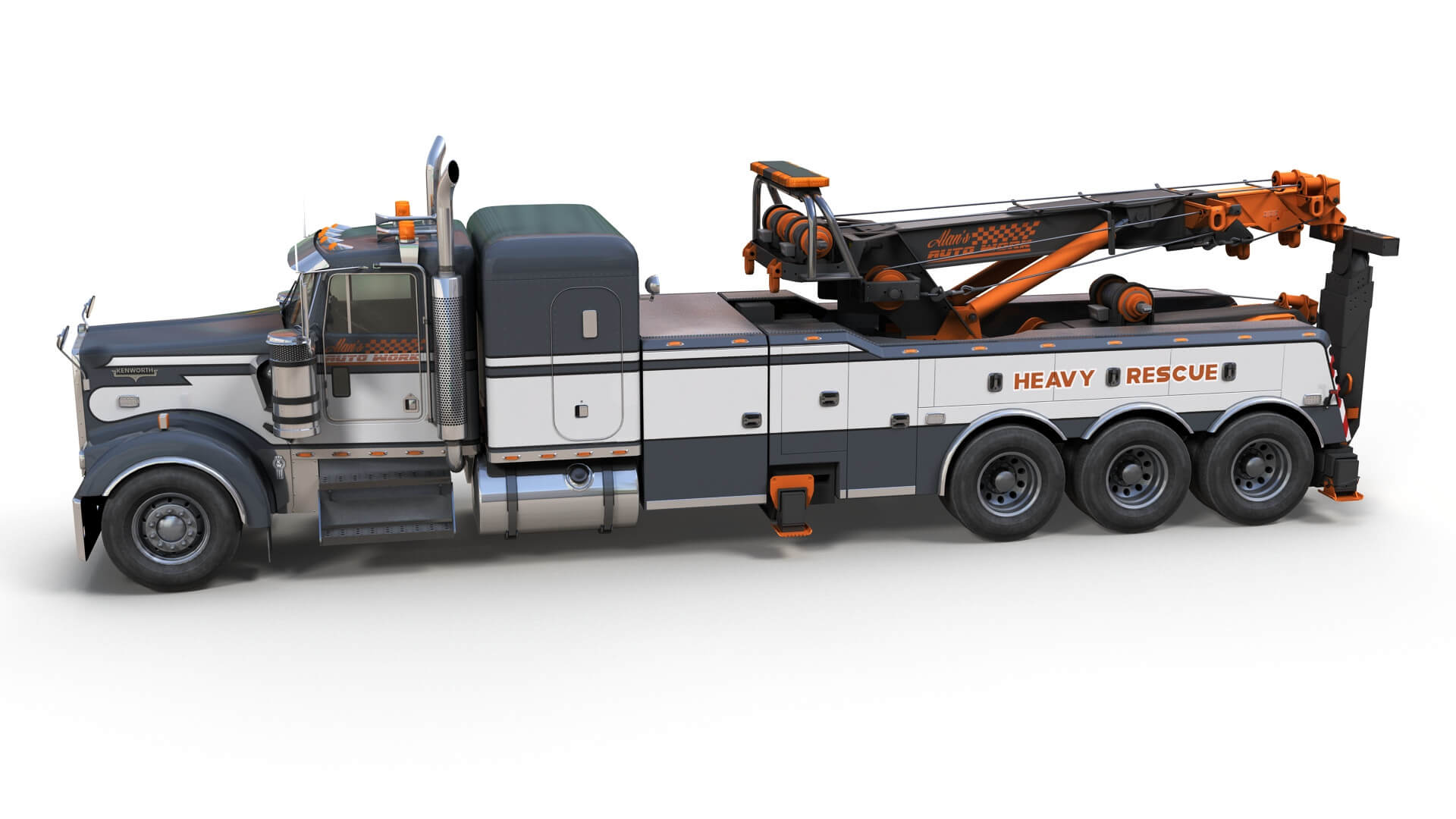 Kenworth W900 Wrecker Truck - 3D Model by Veaceslav Condraciuc