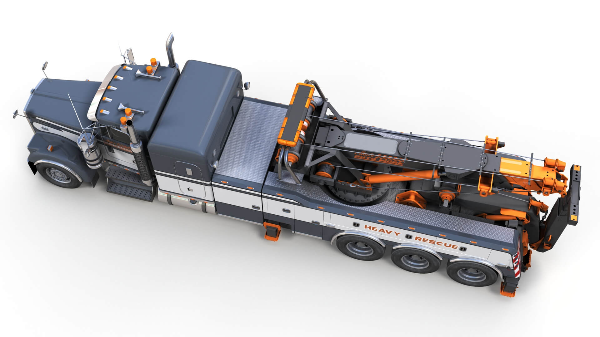 Kenworth W900 Wrecker Truck - 3D Model by Veaceslav Condraciuc