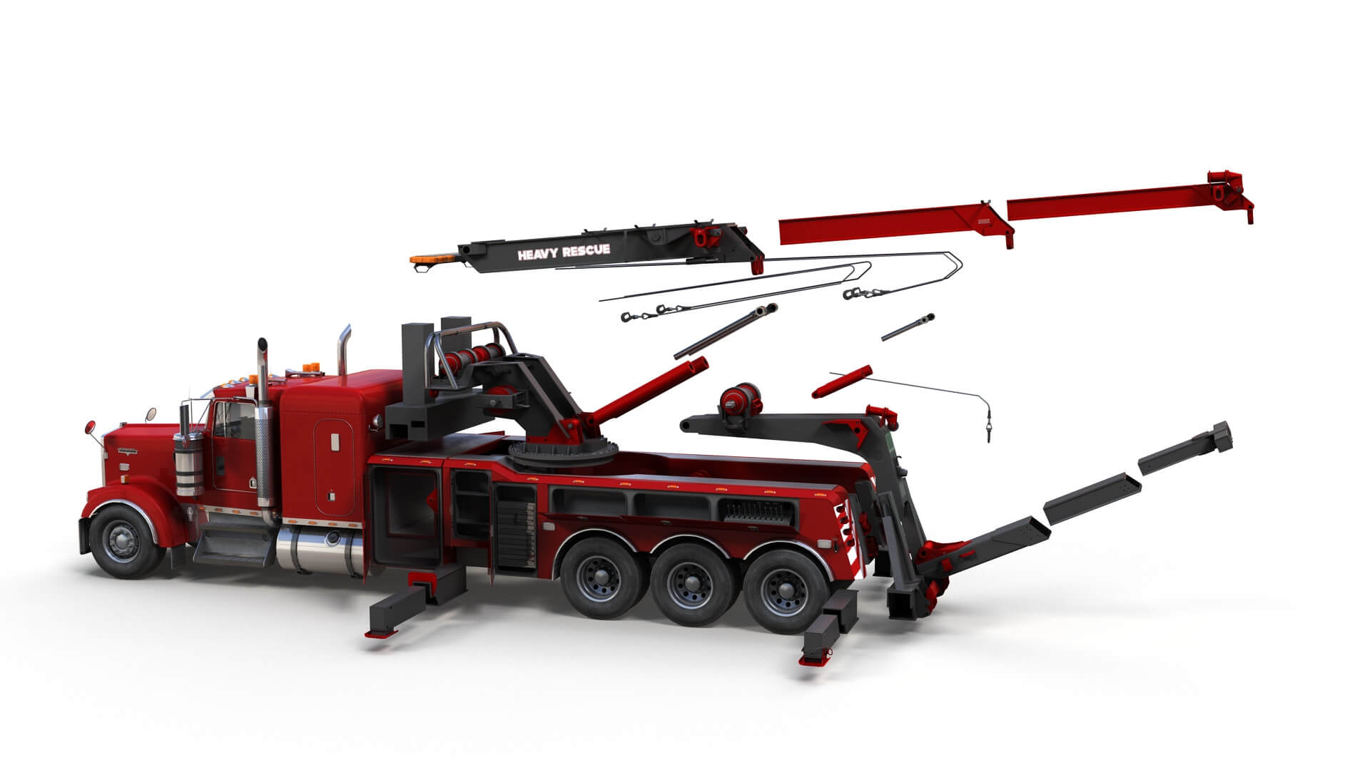 Kenworth W900 Wrecker Truck - 3D Model by Veaceslav Condraciuc