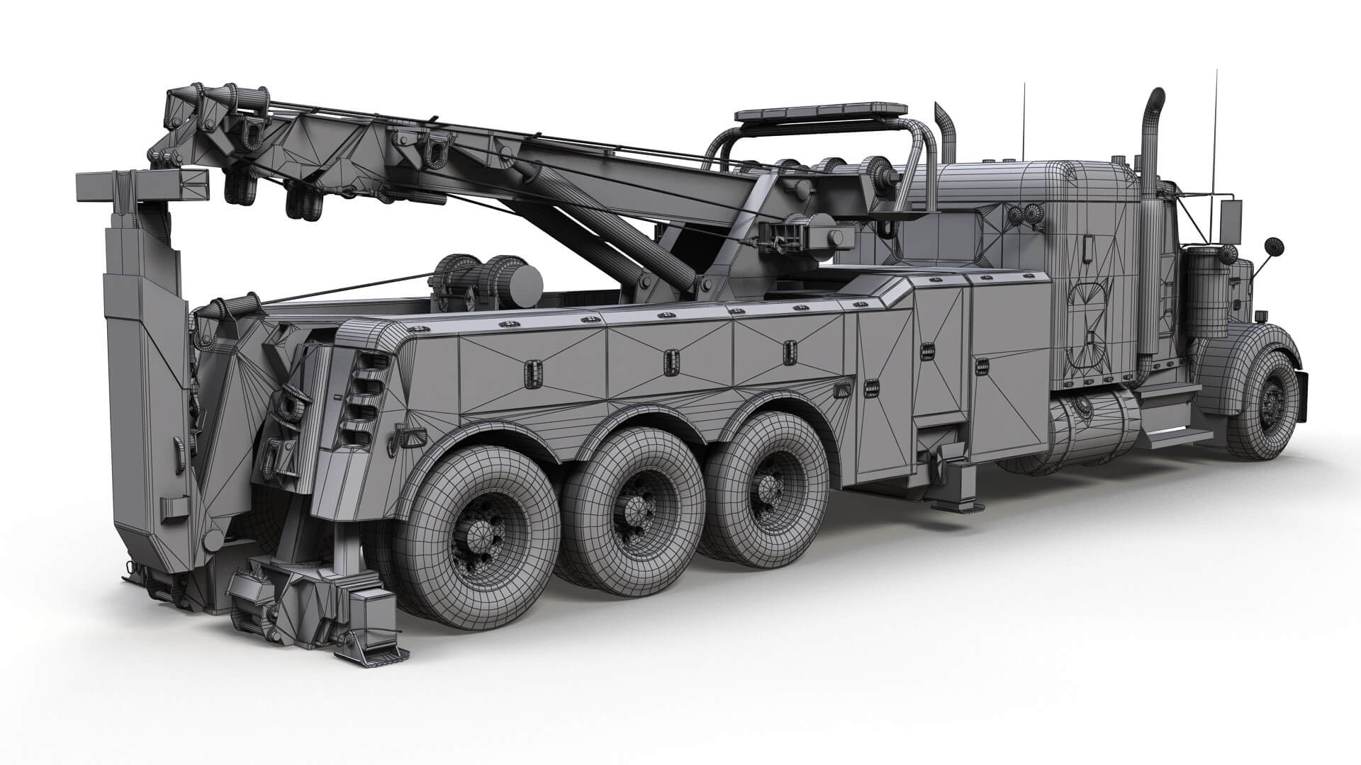 Kenworth W900 Wrecker Truck - 3D Model by Veaceslav Condraciuc