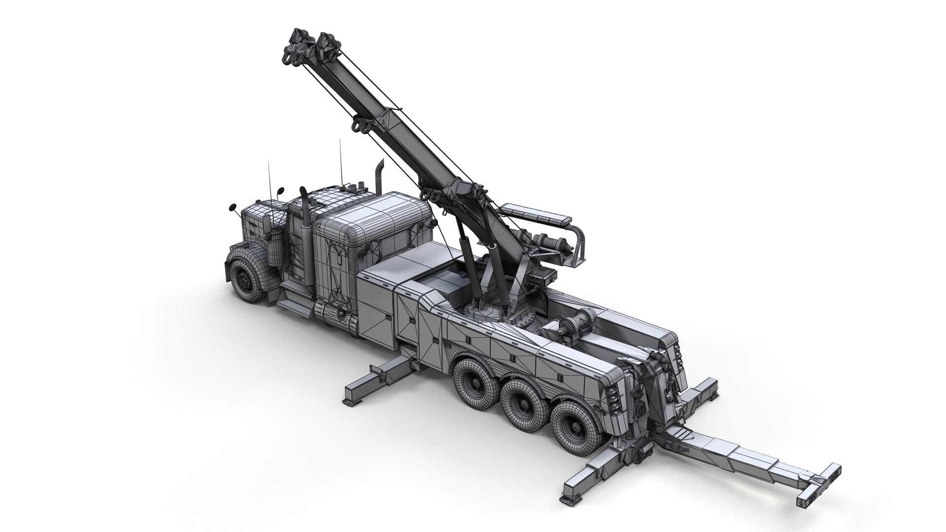 Kenworth W900 Wrecker Truck - 3D Model by Veaceslav Condraciuc