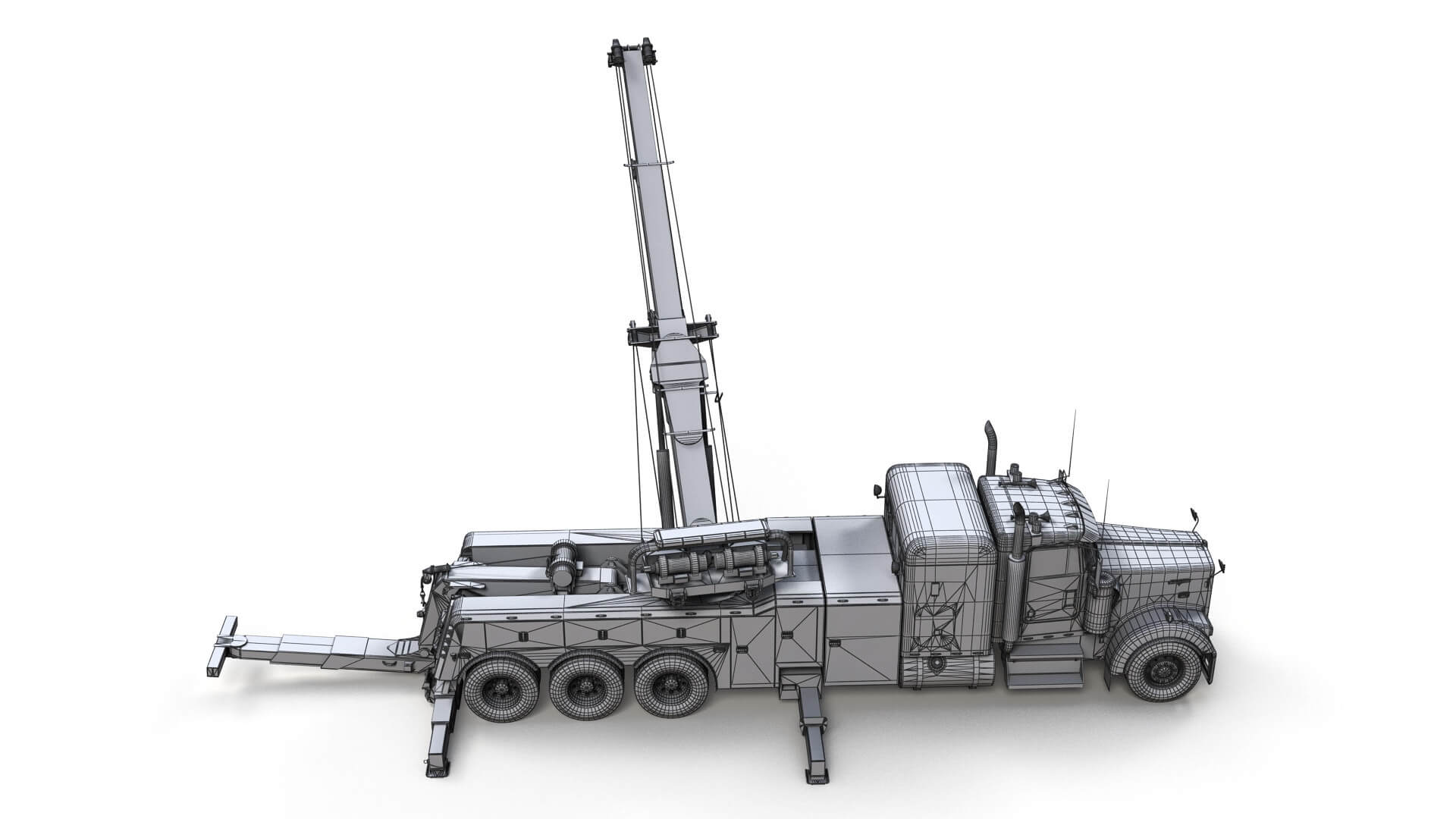 Kenworth W900 Wrecker Truck - 3D Model by Veaceslav Condraciuc