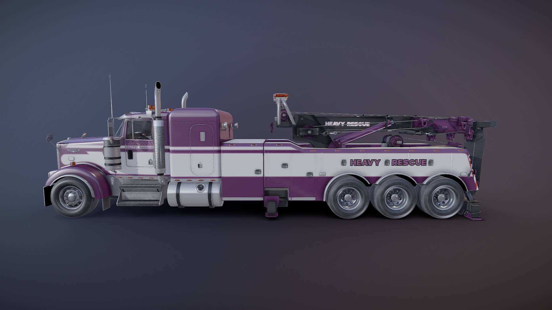 Kenworth W900 Wrecker Truck - 3D Model by Veaceslav Condraciuc