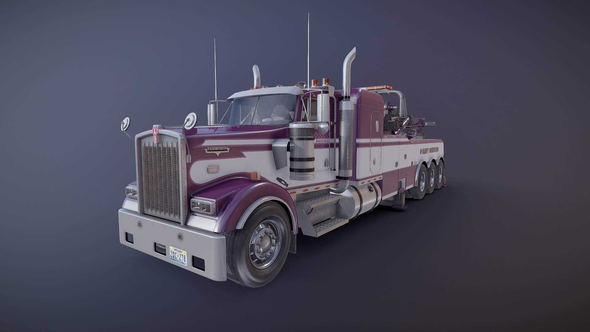 Kenworth W900 Wrecker Truck - 3D Model by Veaceslav Condraciuc