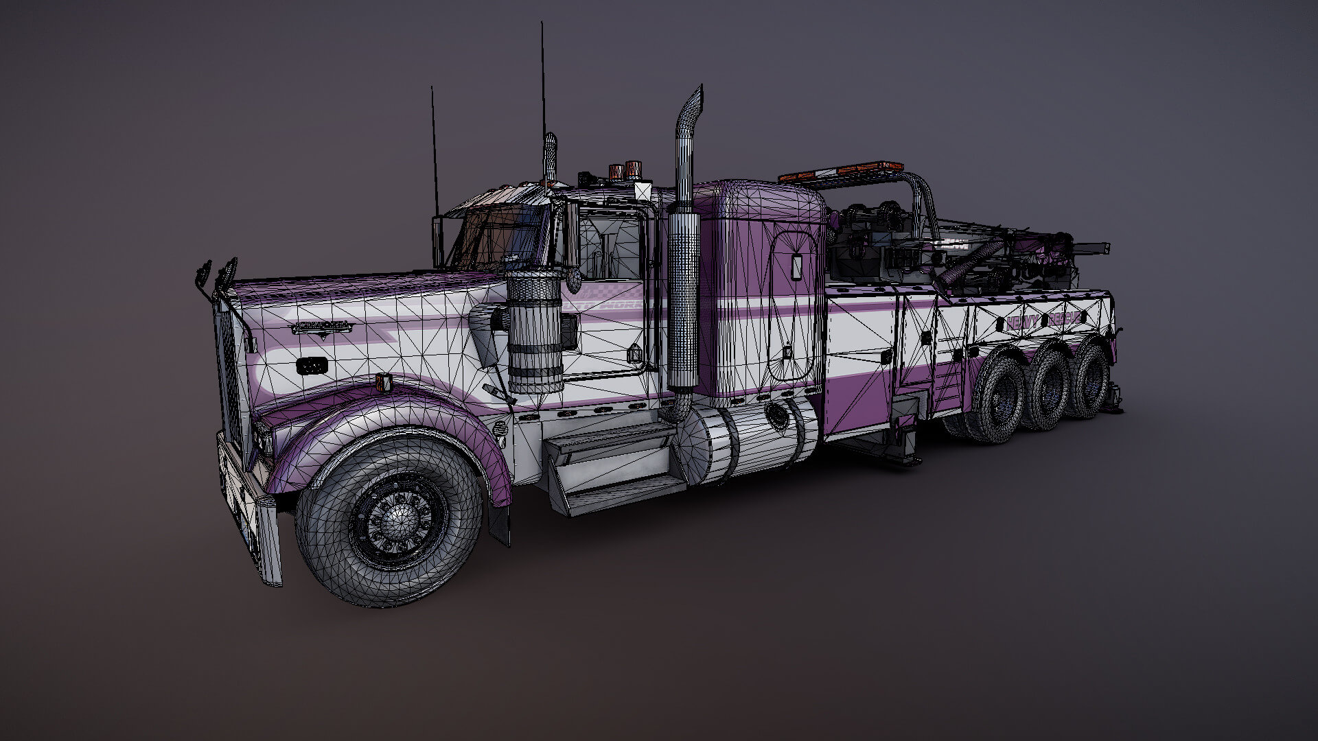 Kenworth W900 Wrecker Truck - 3D Model by Veaceslav Condraciuc