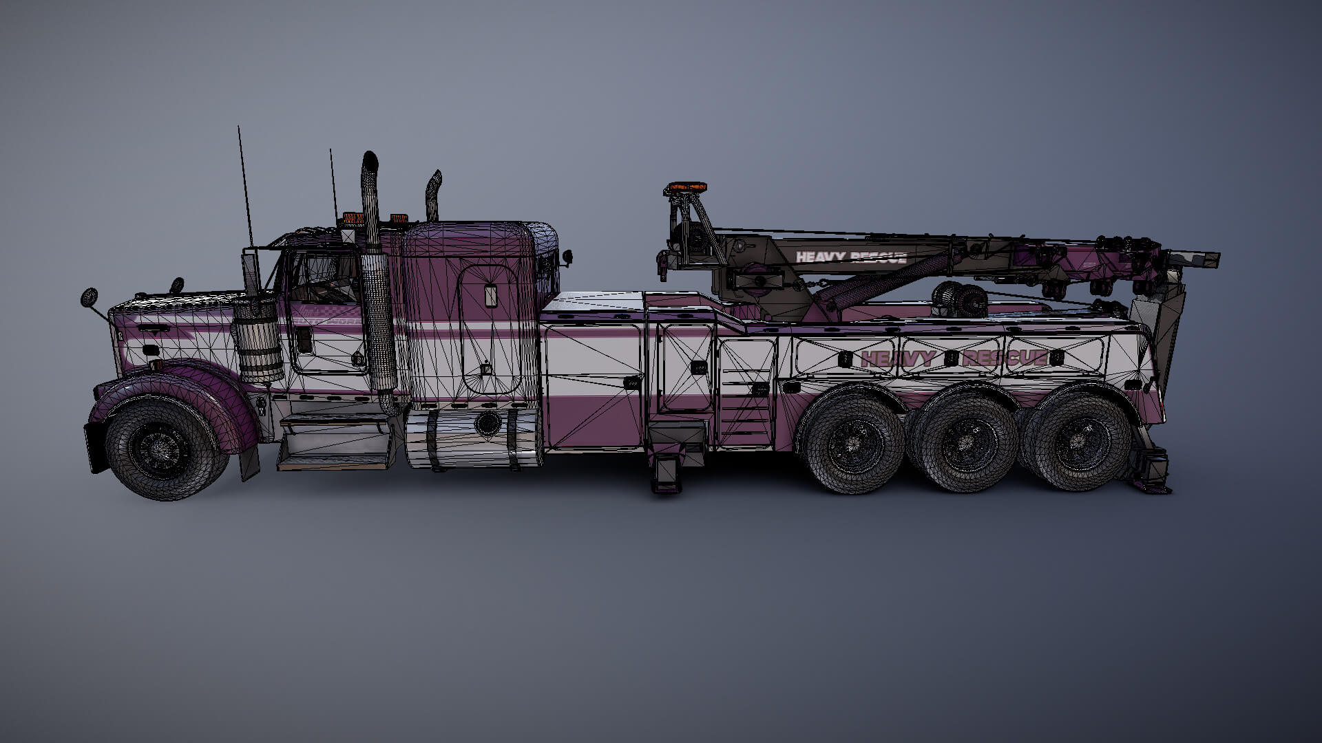 Kenworth W900 Wrecker Truck - 3D Model by Veaceslav Condraciuc