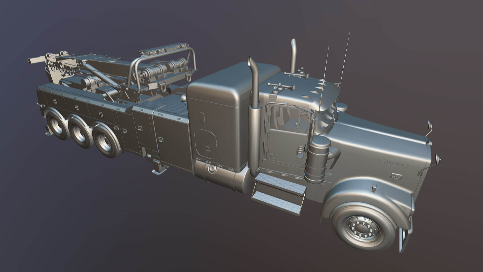 Kenworth W900 Wrecker Truck - 3D Model by Veaceslav Condraciuc