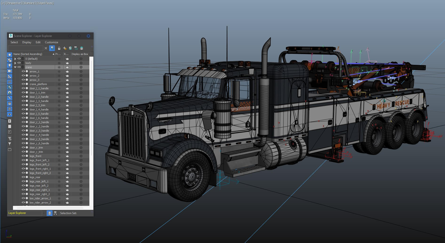 Kenworth W900 Wrecker Truck - 3D Model by Veaceslav Condraciuc